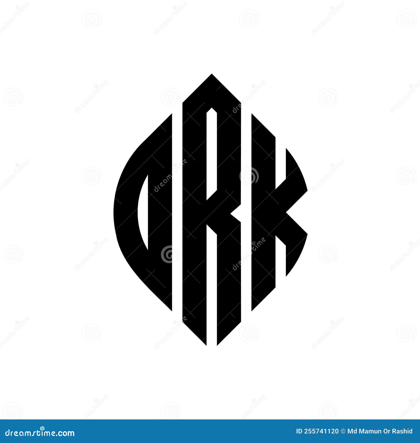 DRK Circle Letter Logo Design with Circle and Ellipse Shape. DRK ...