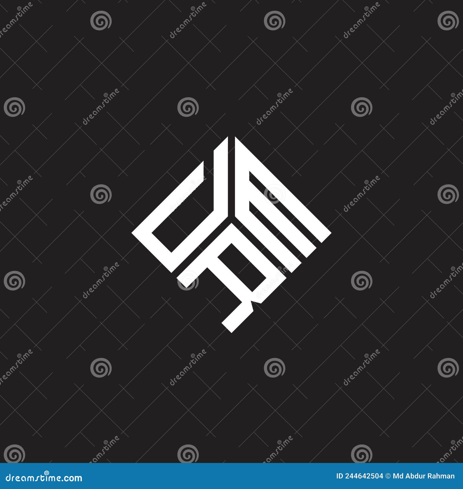 DRM Letter Logo Design on Black Background. DRM Creative Initials ...