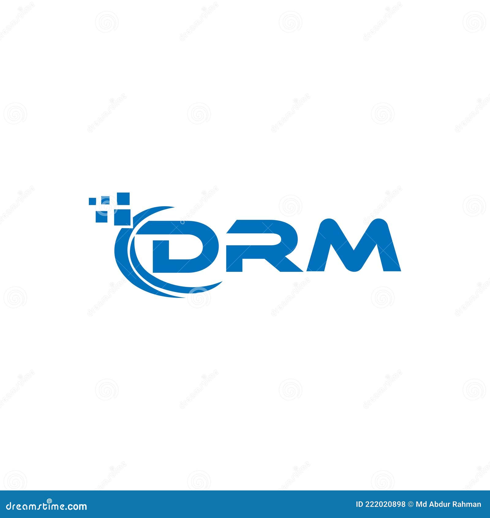 DRM Letter Logo Design on White Background. DRM Creative Initials ...