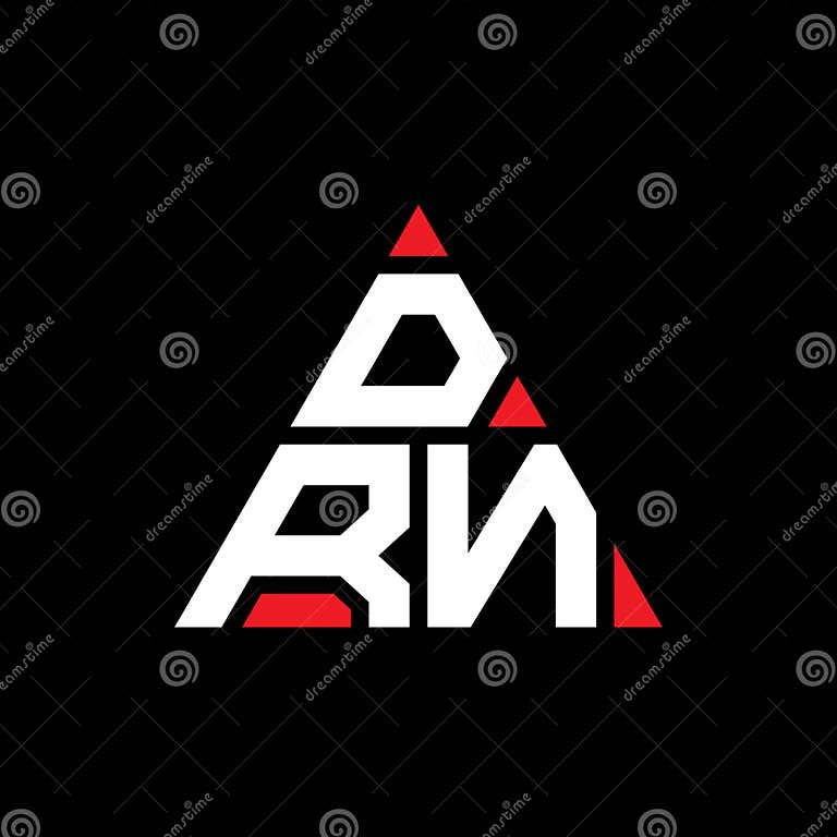 DRN Triangle Letter Logo Design with Triangle Shape. DRN Triangle Logo Design Monogram Stock ...