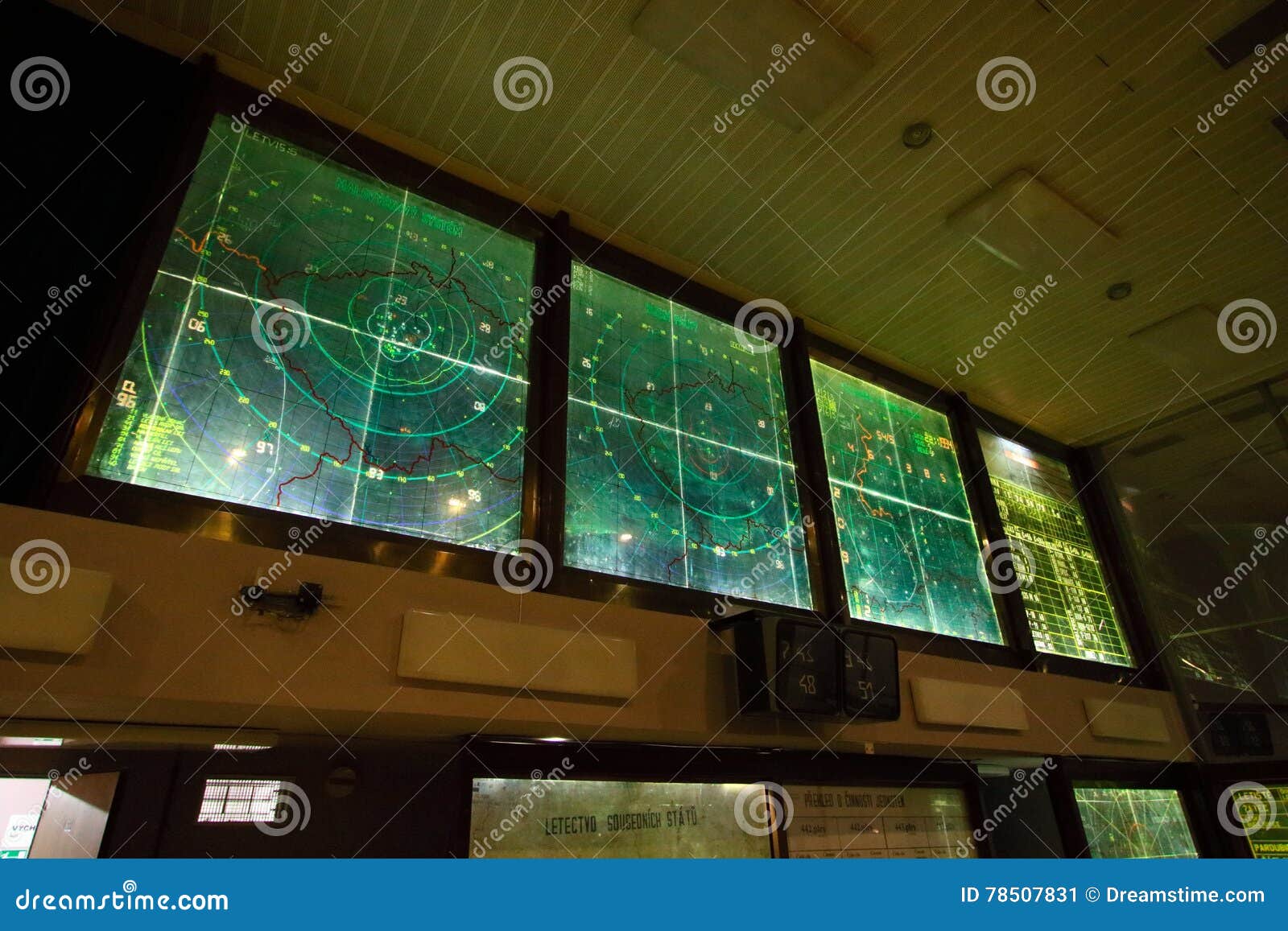 Drnov Bunker stock image. Image of screen, launch, control - 78507831