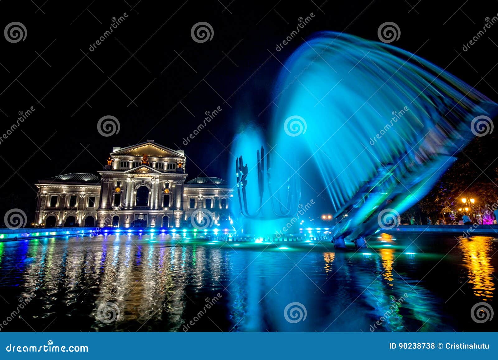Drobeta Turnu Severin Theatre by Night Editorial Stock Photo - Image of ...