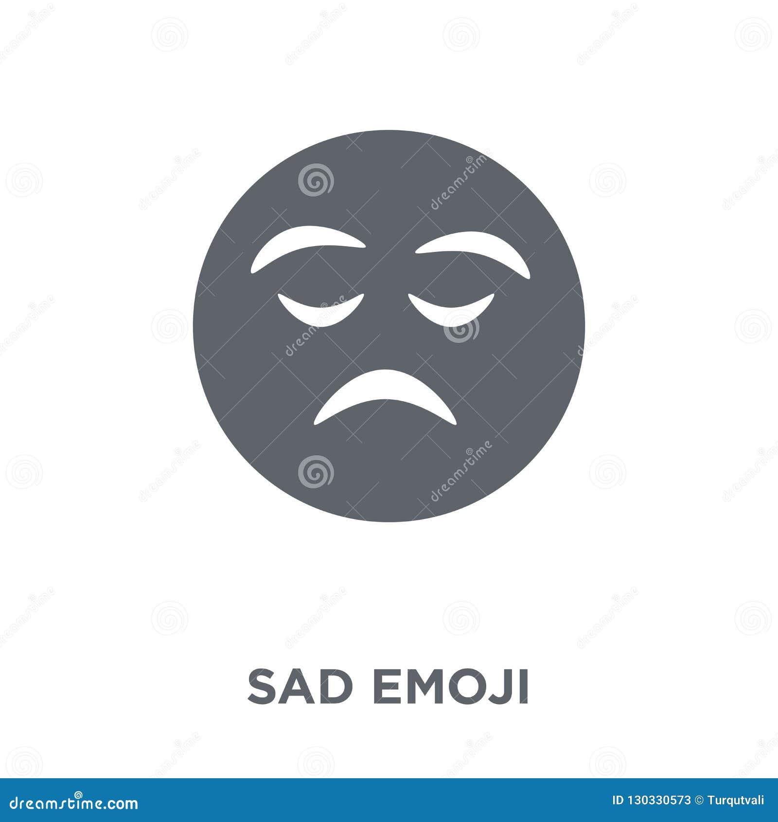 Droevig Emojipictogram Van Emoji-inzameling Vector Illustratie ...