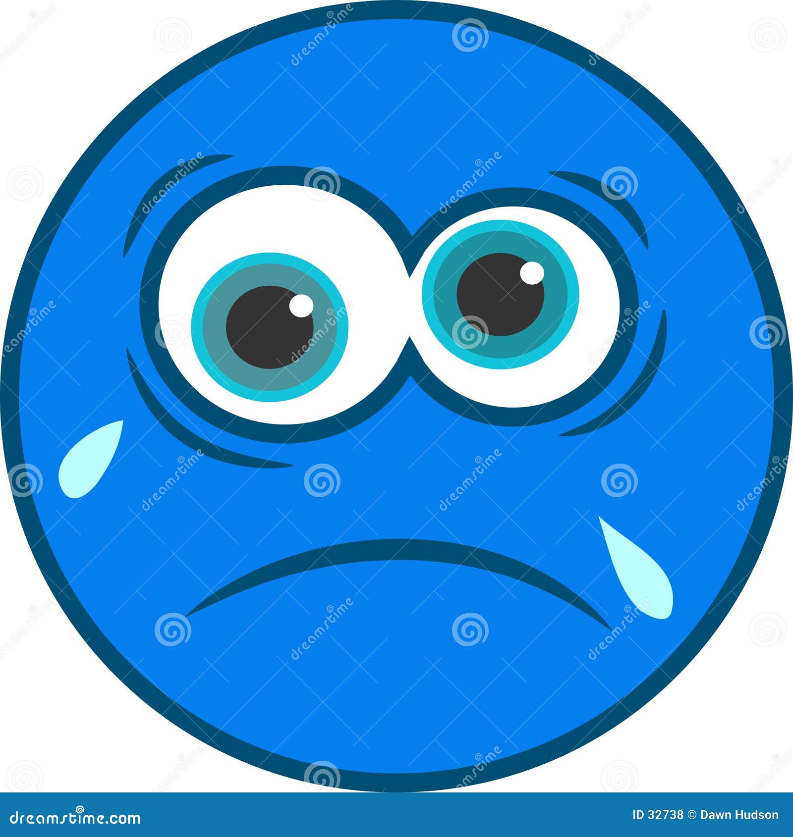 Droevig Pictogram Smiley vector illustratie. Illustration of spanning ...