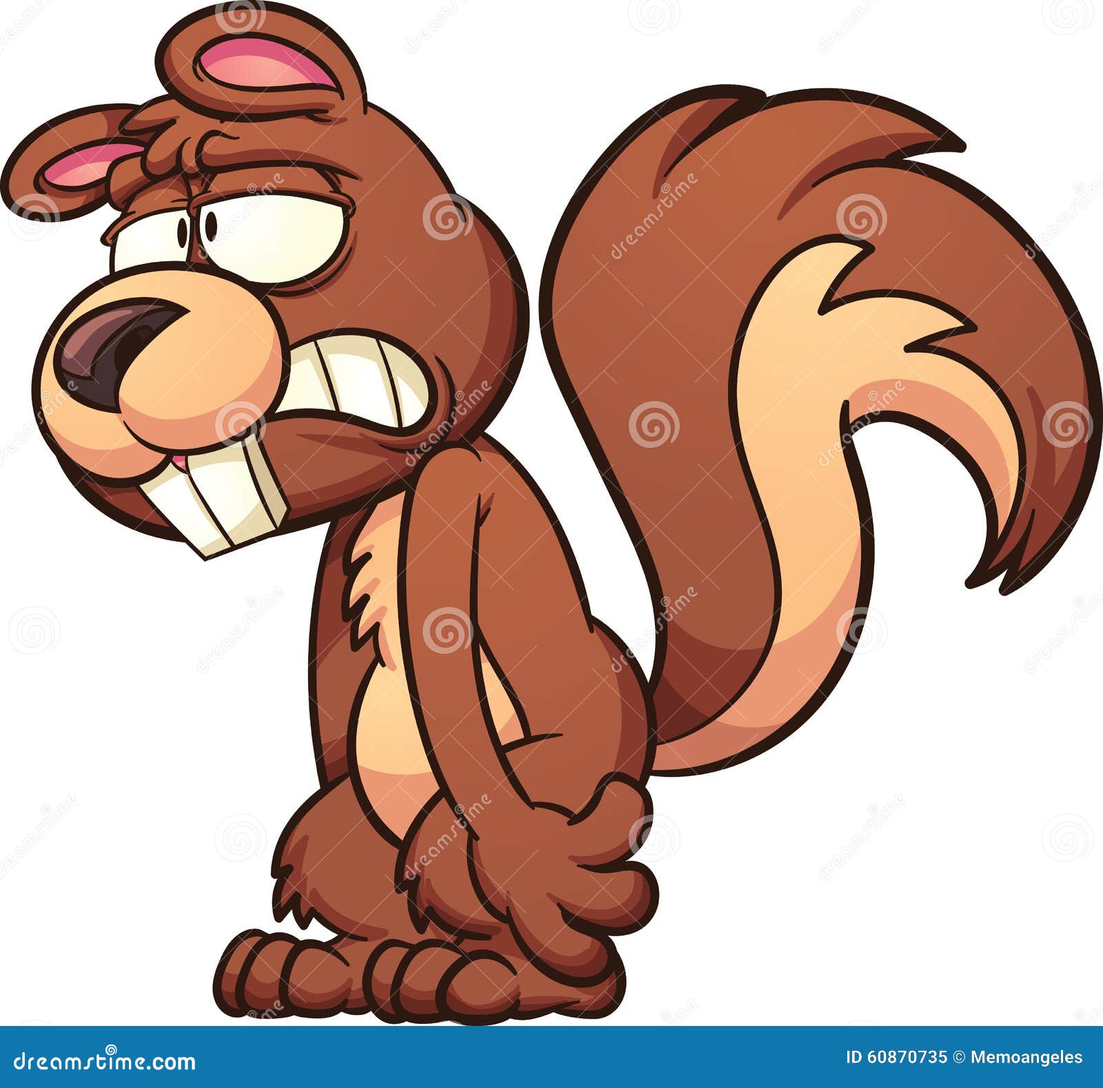 Droevige eekhoorn vector illustratie. Illustration of eenvoudig - 60870735