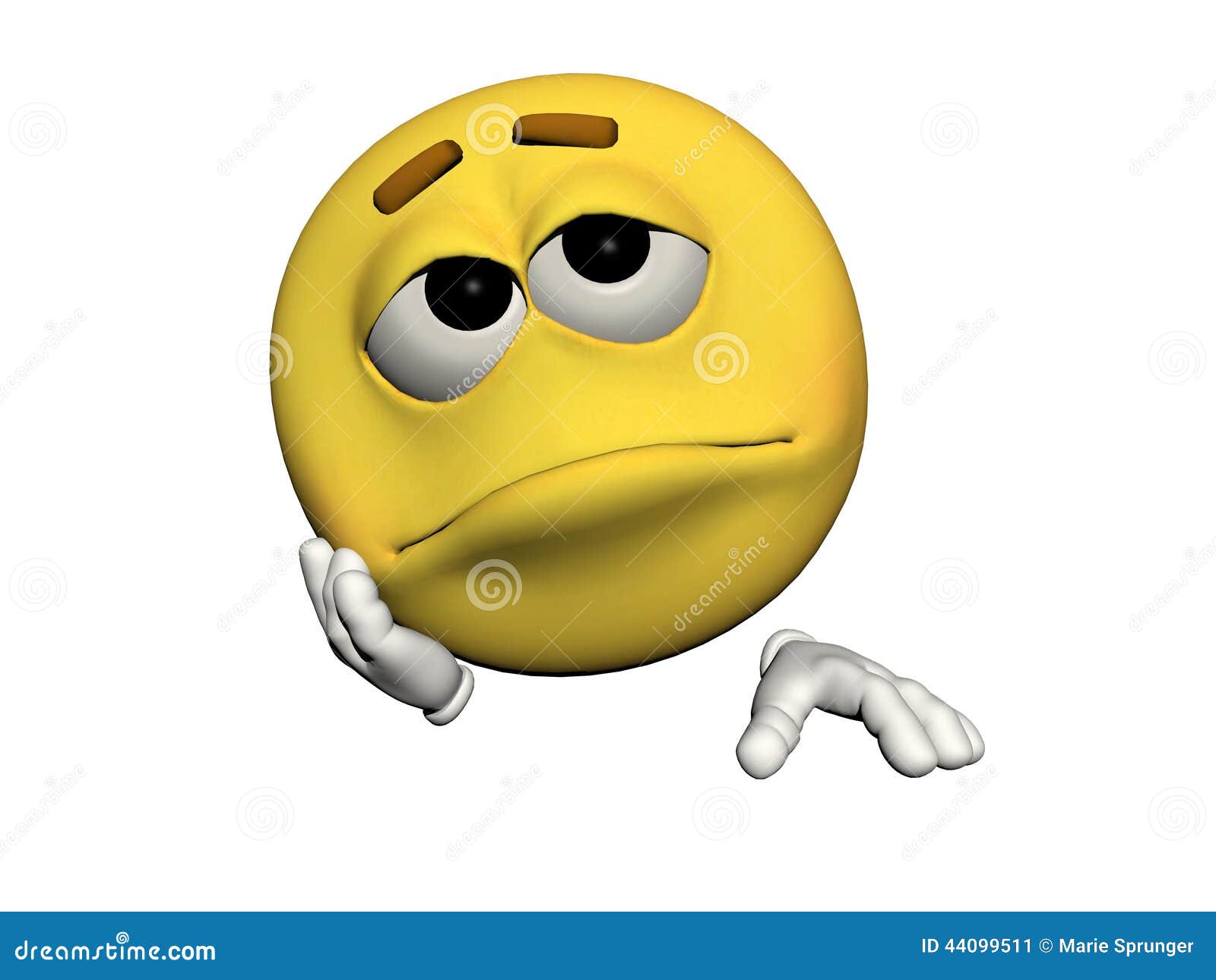 Droevige Emoticon stock illustratie. Illustration of teruggeven - 44099511