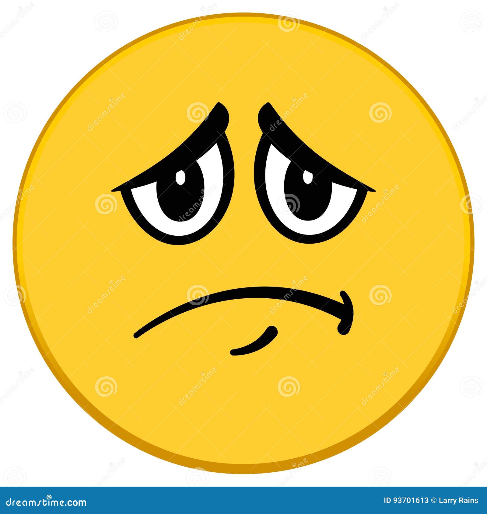 Droevige emoticon vector illustratie. Illustration of illustratie ...