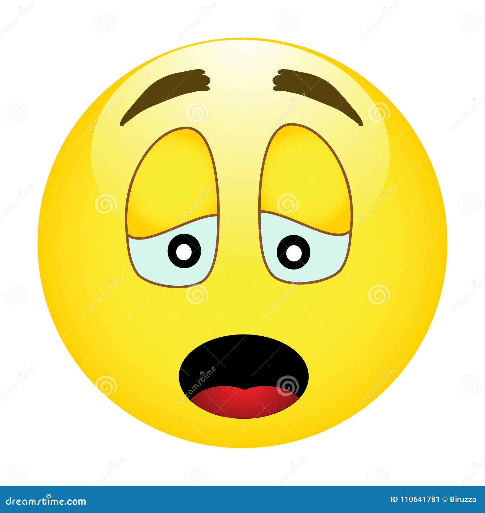 Droevige Gele Smiley Emoticon Vector Illustratie - Illustration of ...