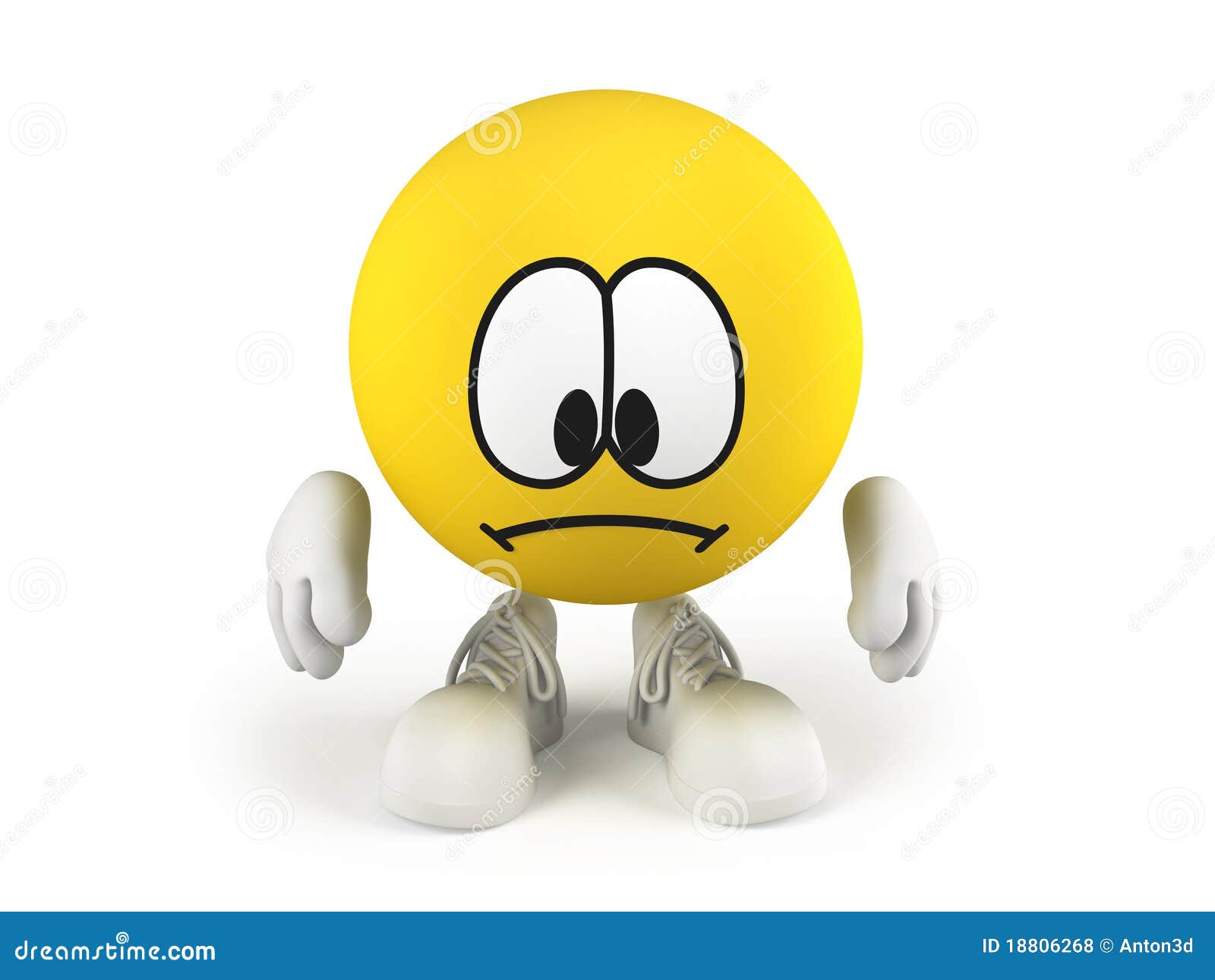 Droevige Smiley stock illustratie. Illustration of genieten - 18806268