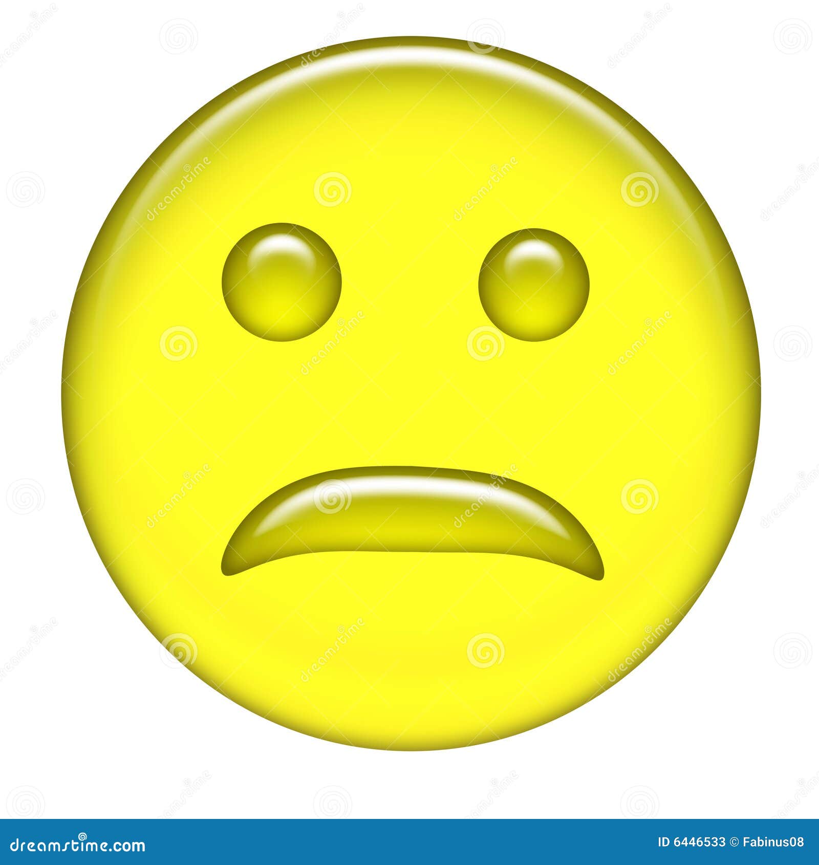 Droevige smiley stock afbeelding. Image of pictogram, emoties - 6446533