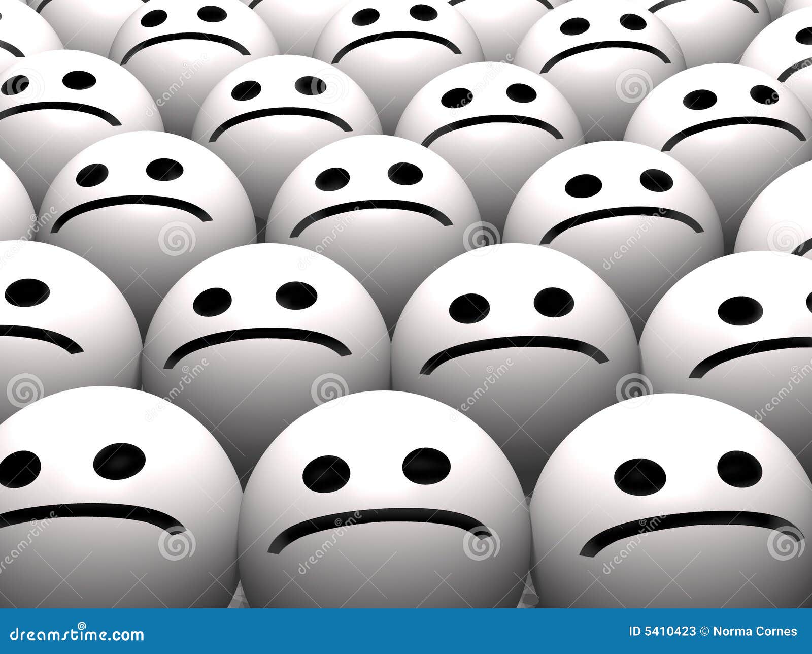 Droevige smileys stock illustratie. Illustration of dwaas - 5410423