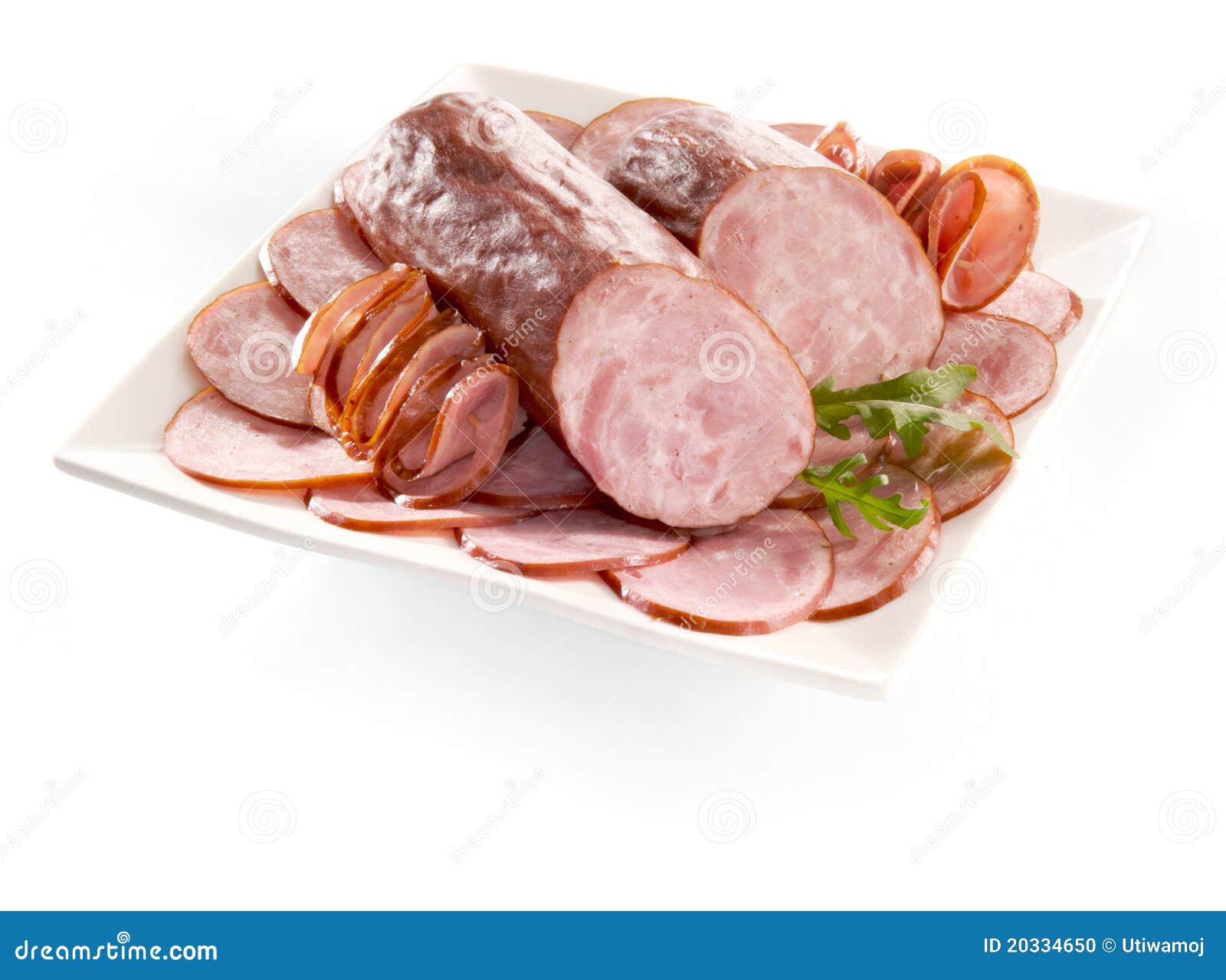 Droge Worst Op Witte Achtergrond Stock Foto - Image of velen ...