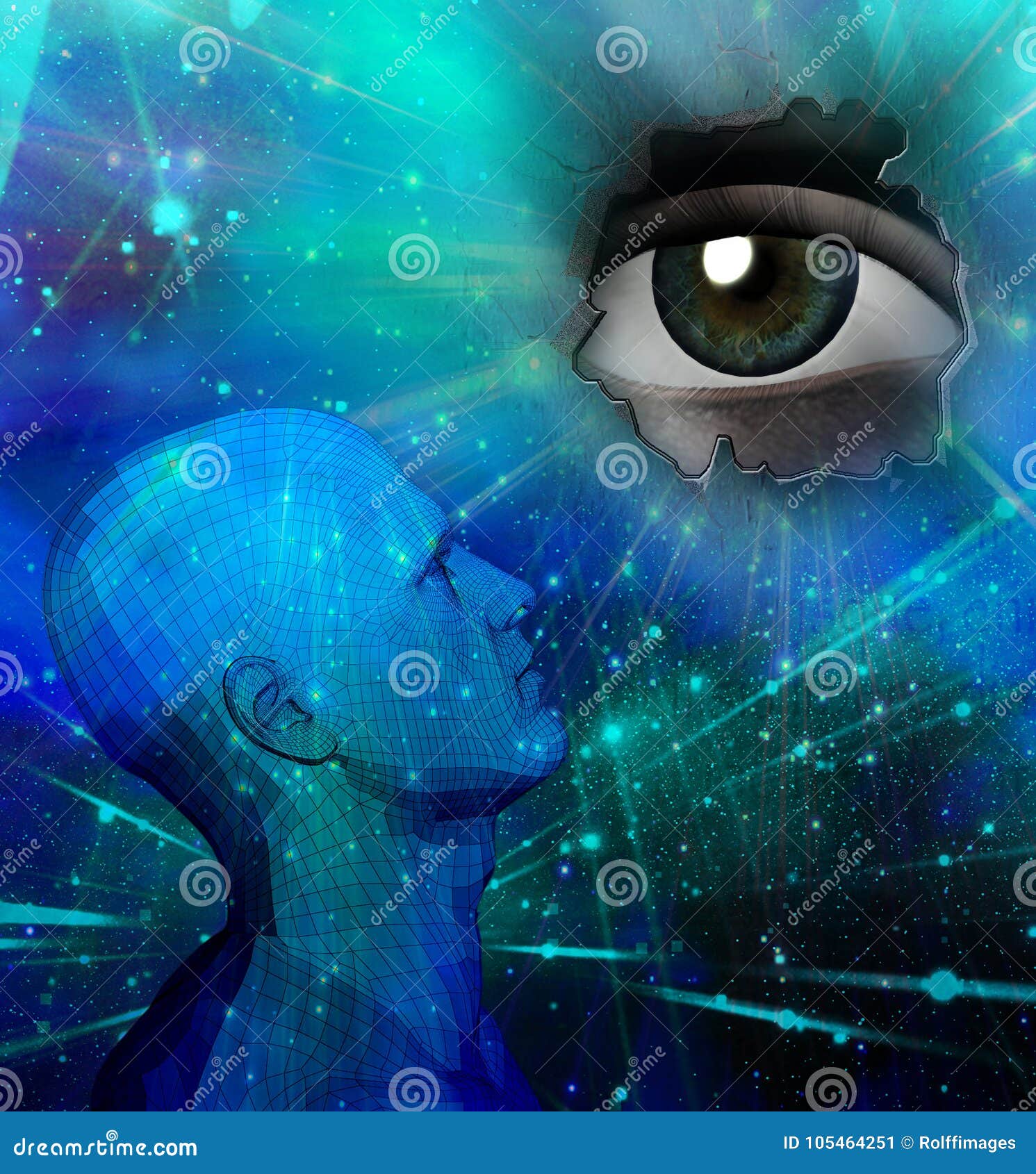 Droid face stock illustration. Illustration of human - 105464251