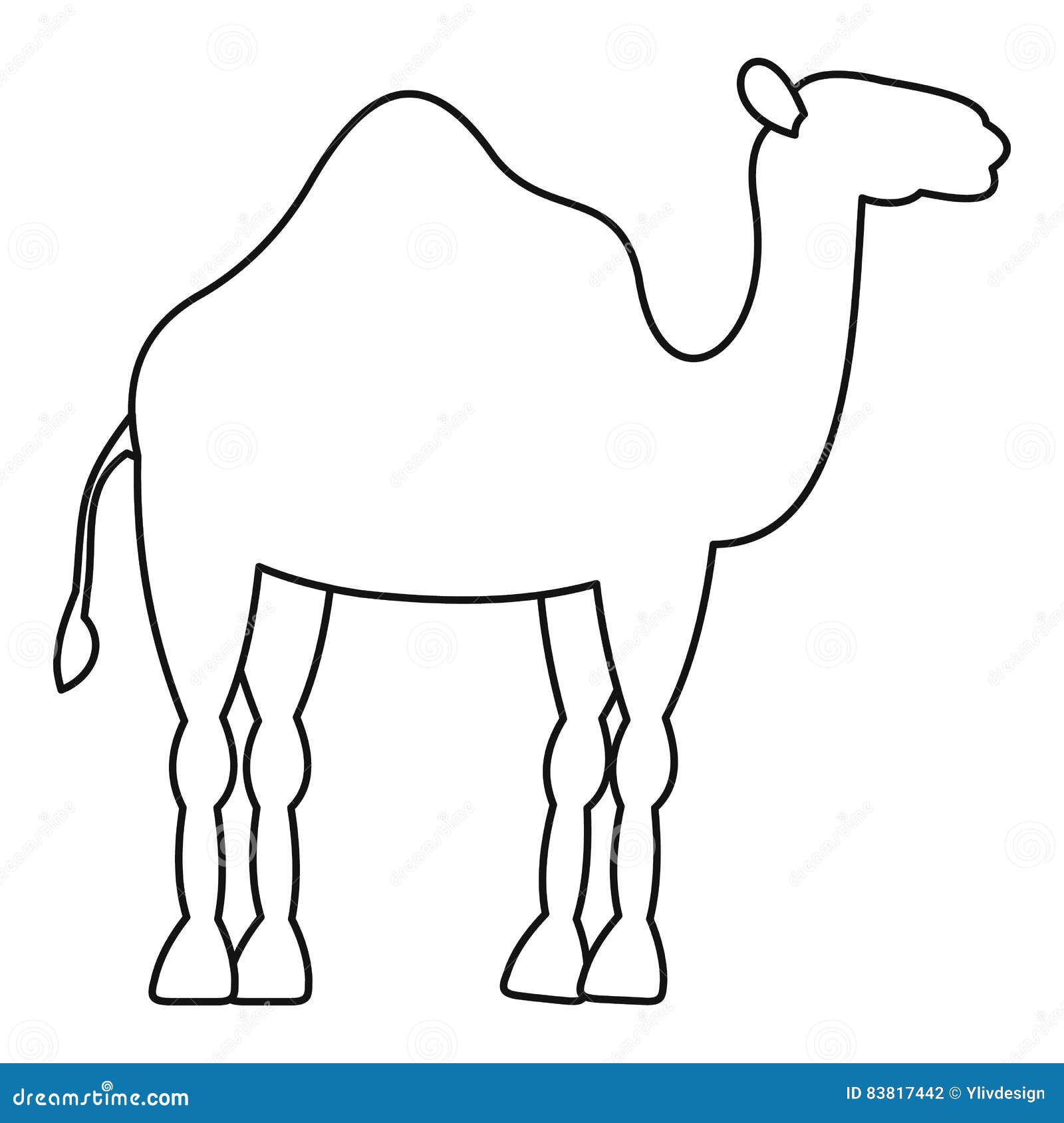 Dromedary Camel Icon, Simple Style Stock Vector - Illustration of black ...