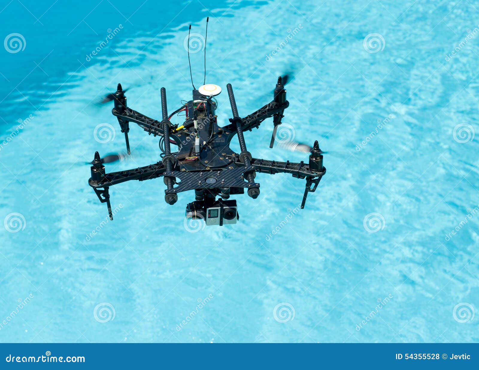 Drone above water stock photo. Image of industry, flying - 54355528