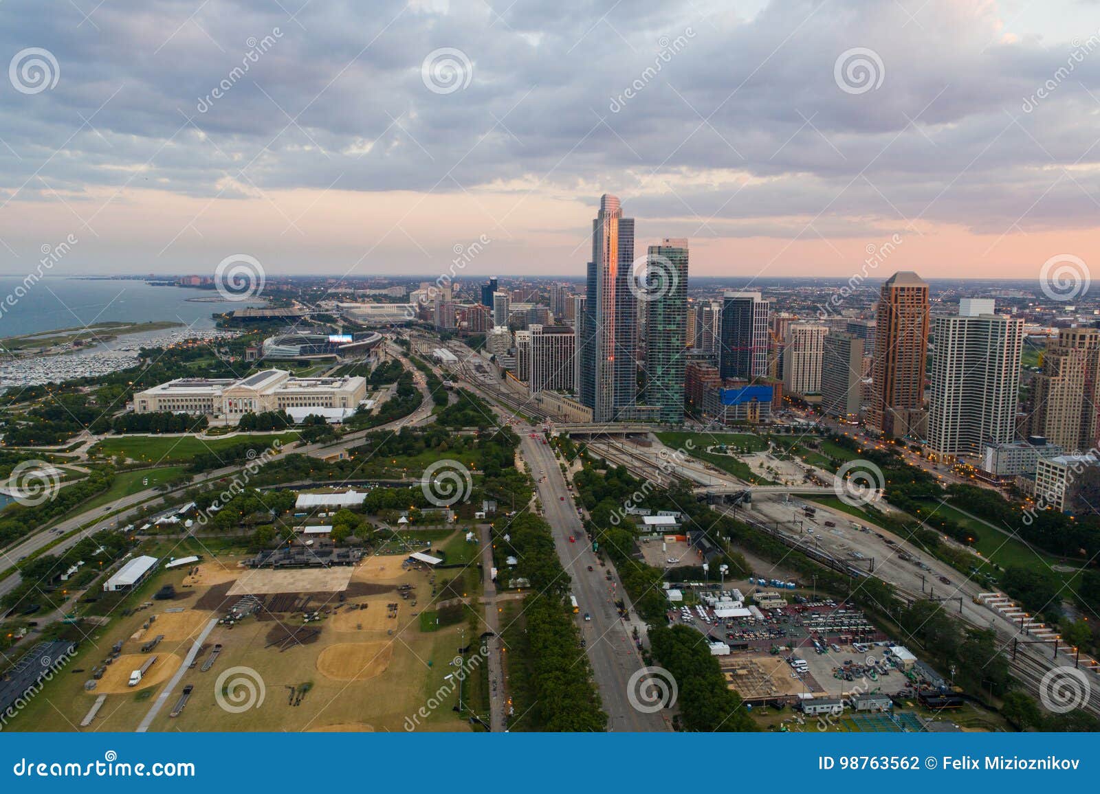Aerial Image Near South Side Chicago Editorial Photography - Image of ...