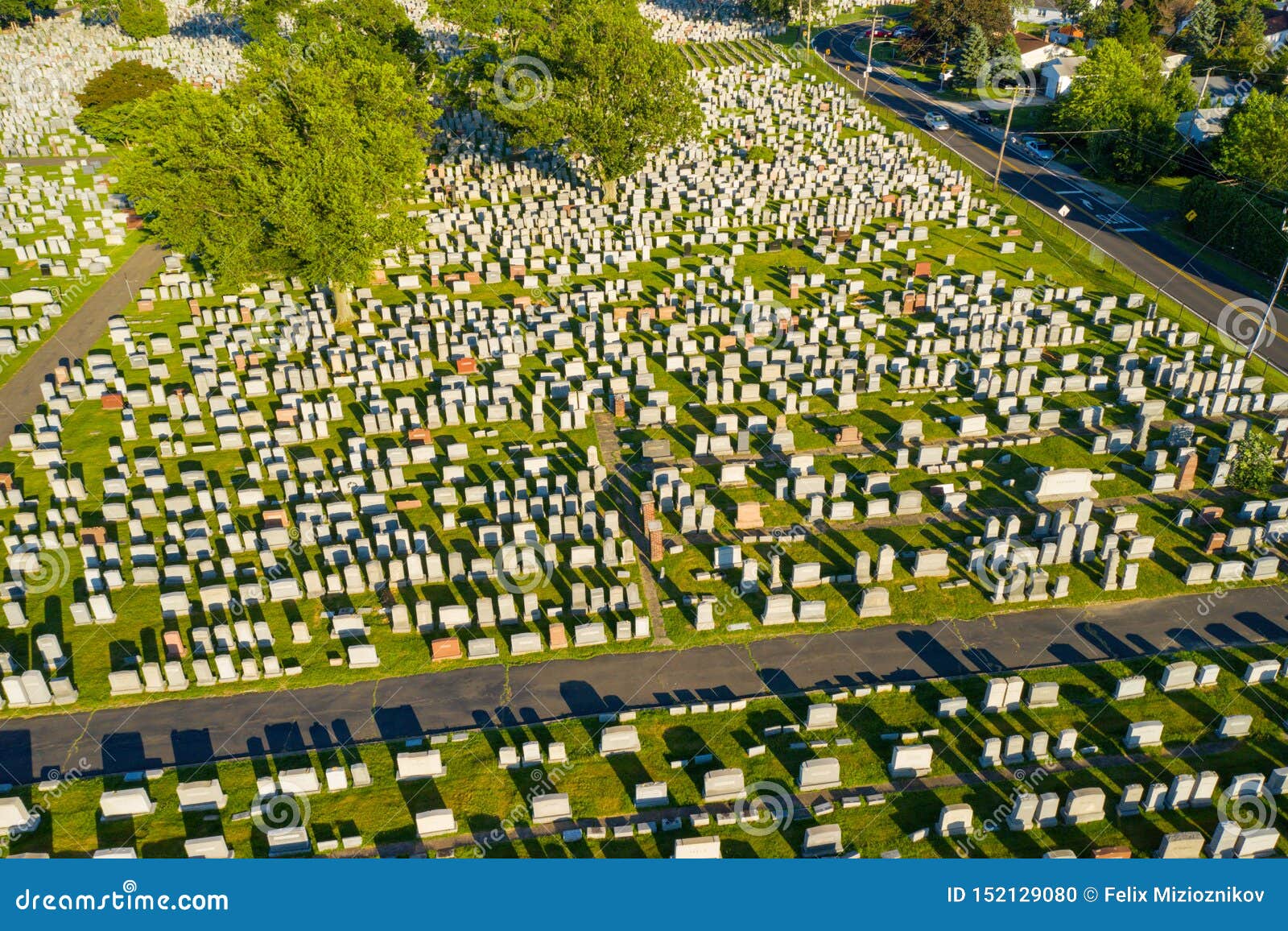 Drone Aerial Photo Cemetery Landscape Stock Photo - Image of aerial ...