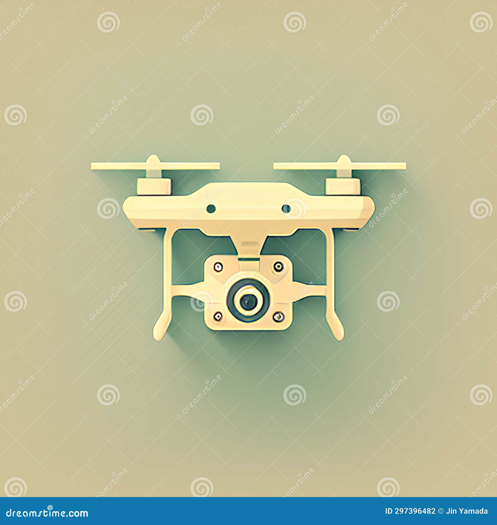 Drone with Camera. 3d Vector Illustration in Flat Style Stock ...