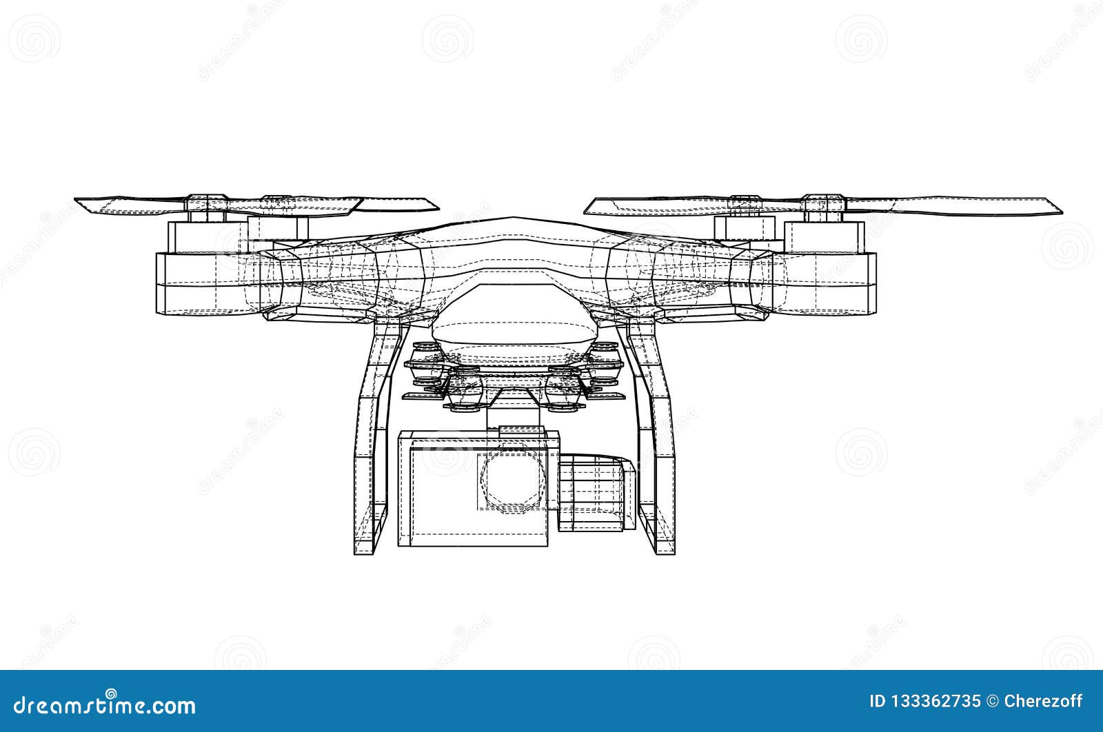 Drone Concept. 3d Illustration Stock Illustration - Illustration of ...