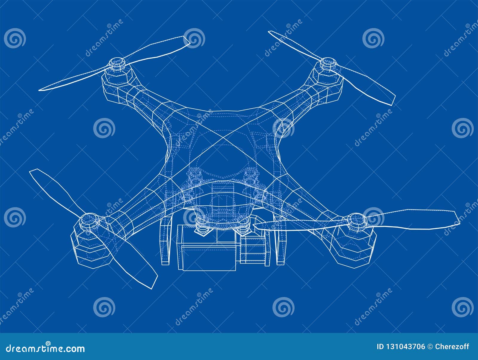 Drone Concept. Vector Rendering of 3d Stock Vector - Illustration of ...