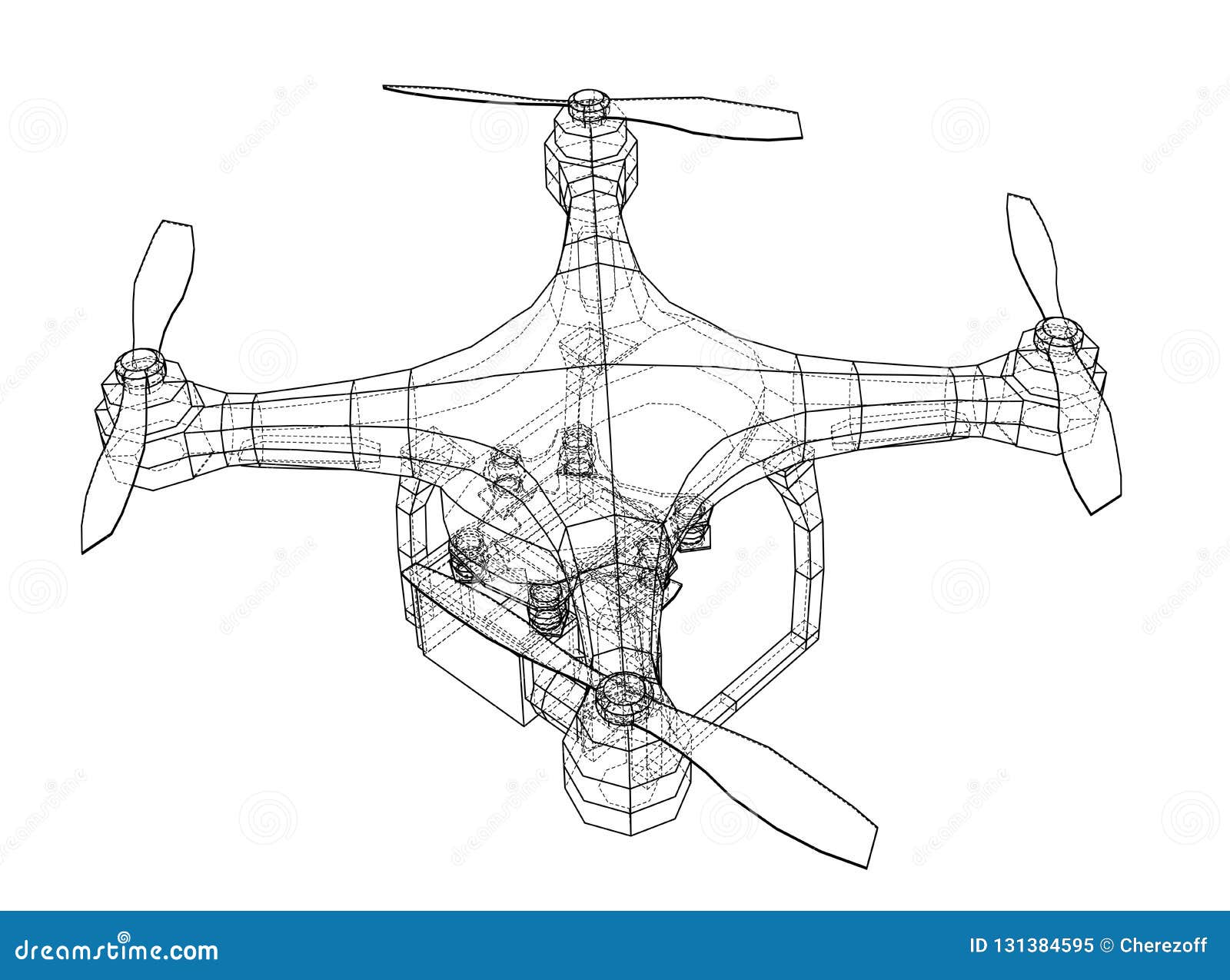 Drone Concept. Vector Rendering of 3d Stock Vector - Illustration of ...