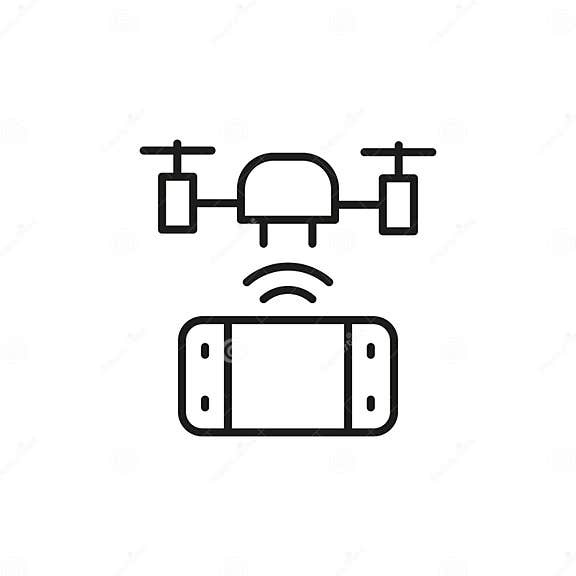 Drone Control Icon stock vector. Illustration of launch - 324379864