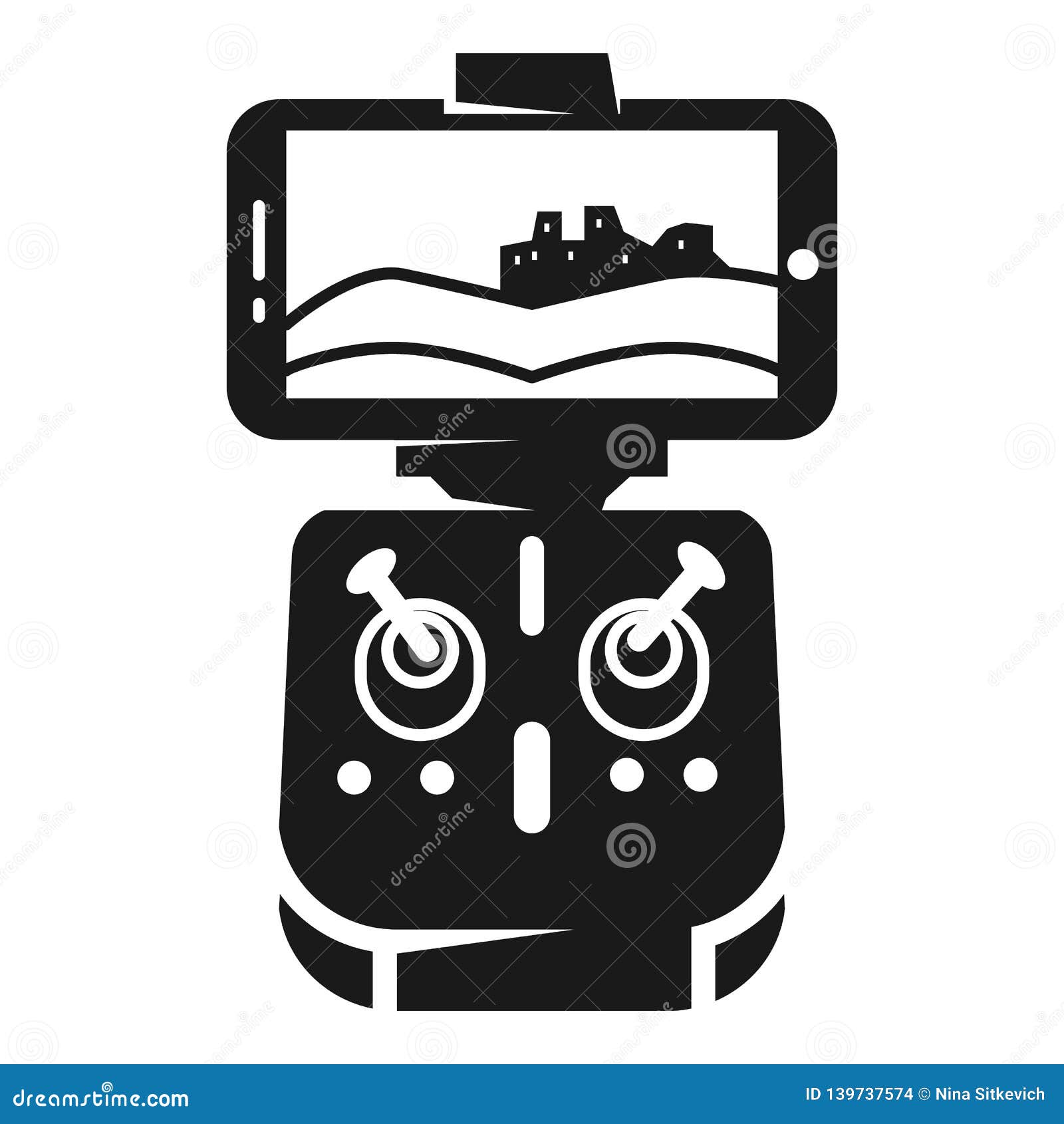 Drone Control Icon, Simple Style Stock Vector - Illustration of person ...