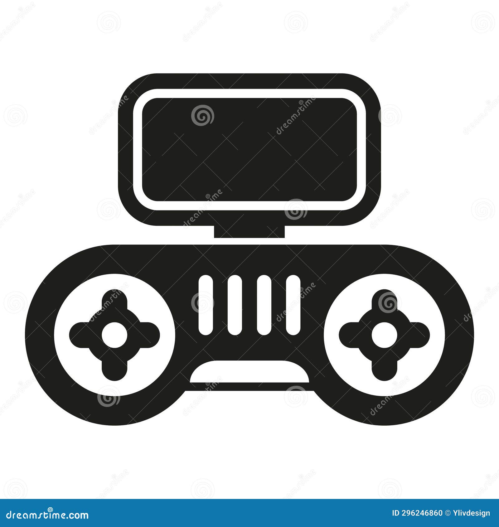 Drone Control Joystick Icon Simple Vector. Mobile Smart Remote Stock ...