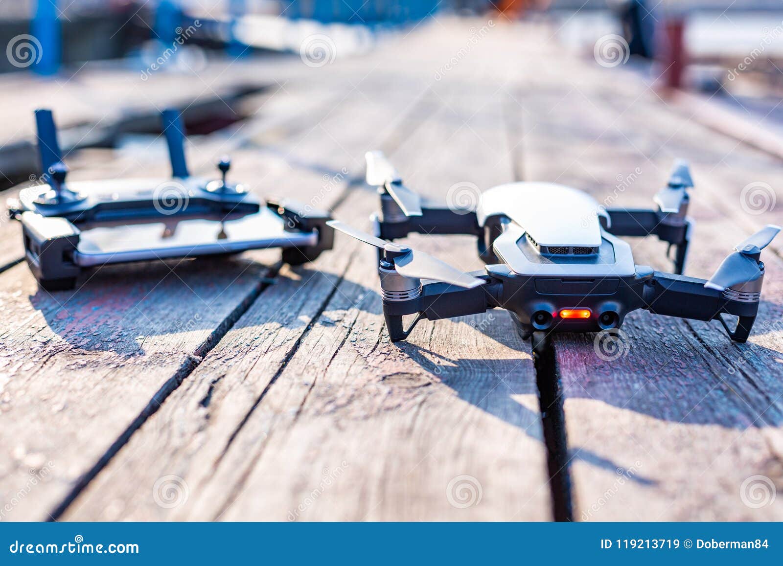 Drone and Control Panel on an Old Board Stock Image - Image of flight ...