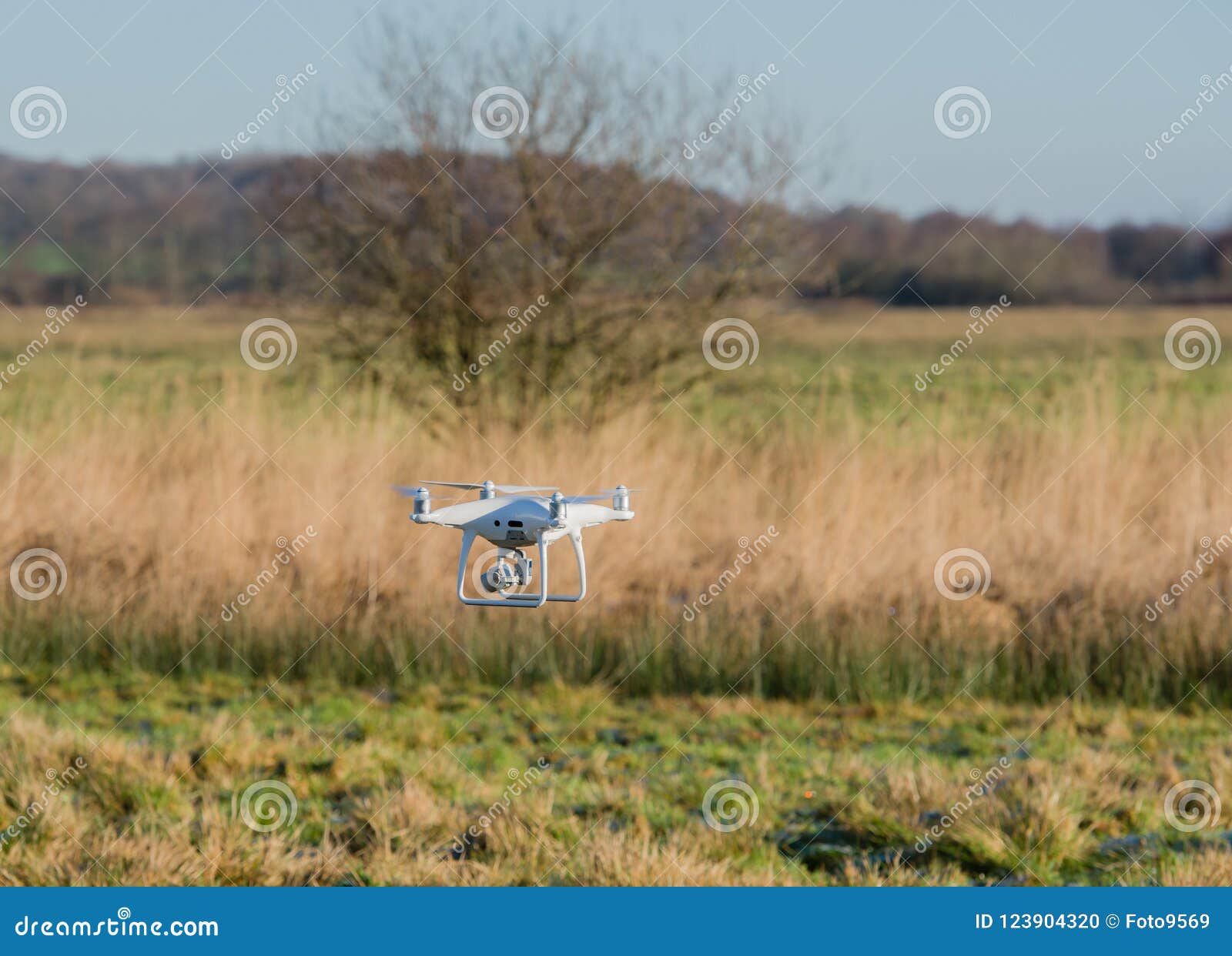 Drone is Controlled and Fly in the Air Stock Photo - Image of mandatory ...