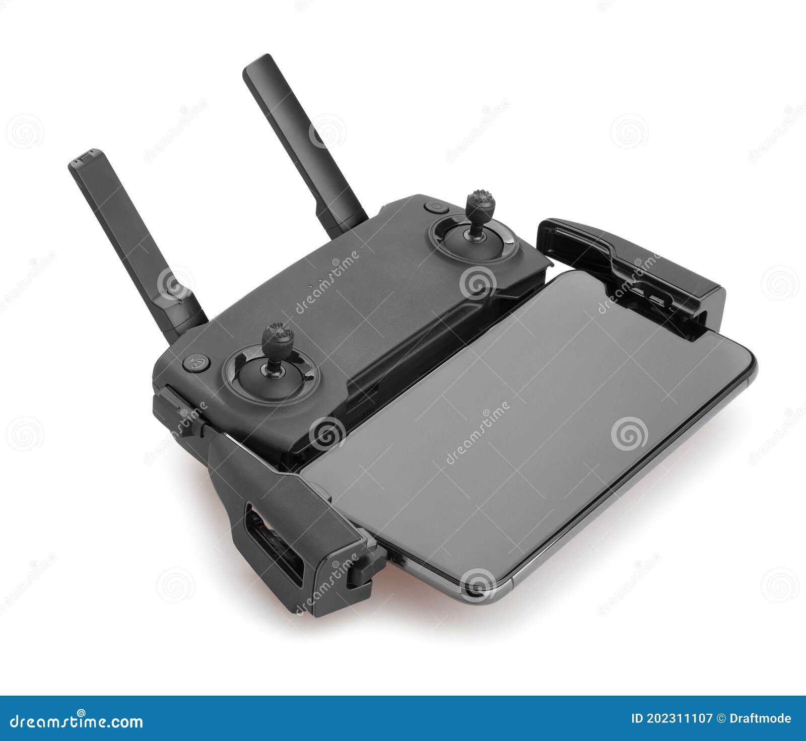 Drone Controller with Smartphone Stock Image - Image of remote ...
