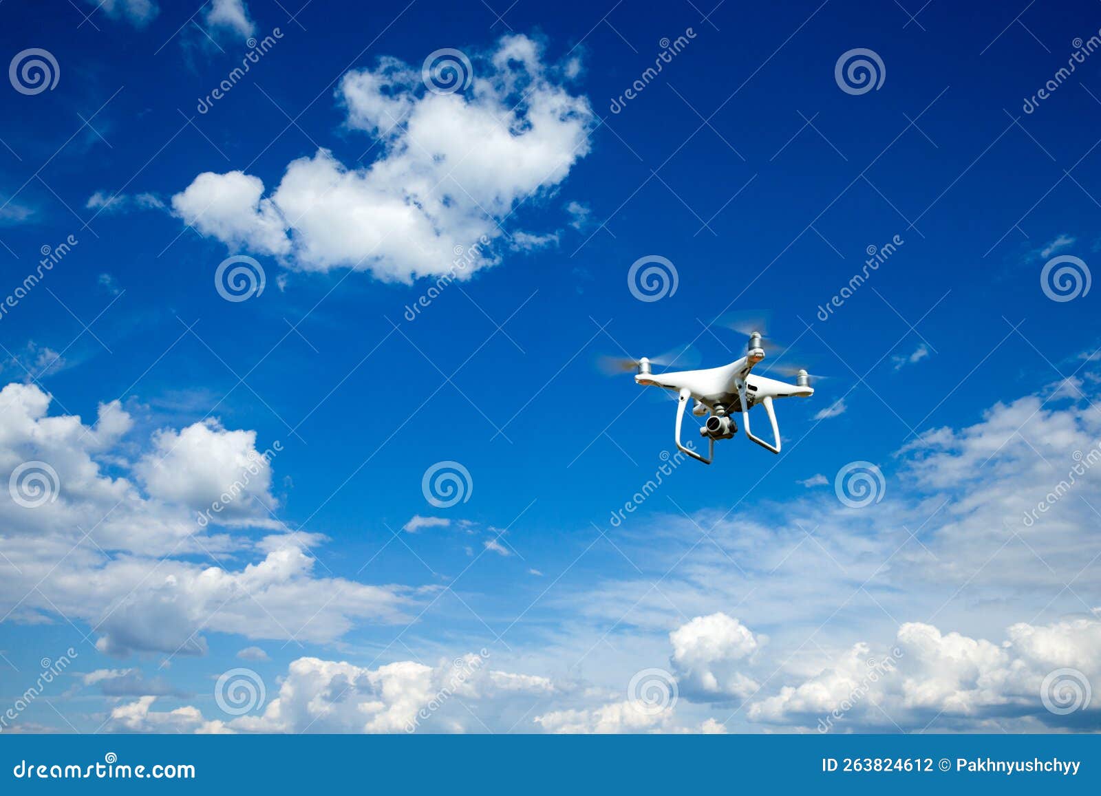 The drone copter flying stock photo. Image of control - 263824612