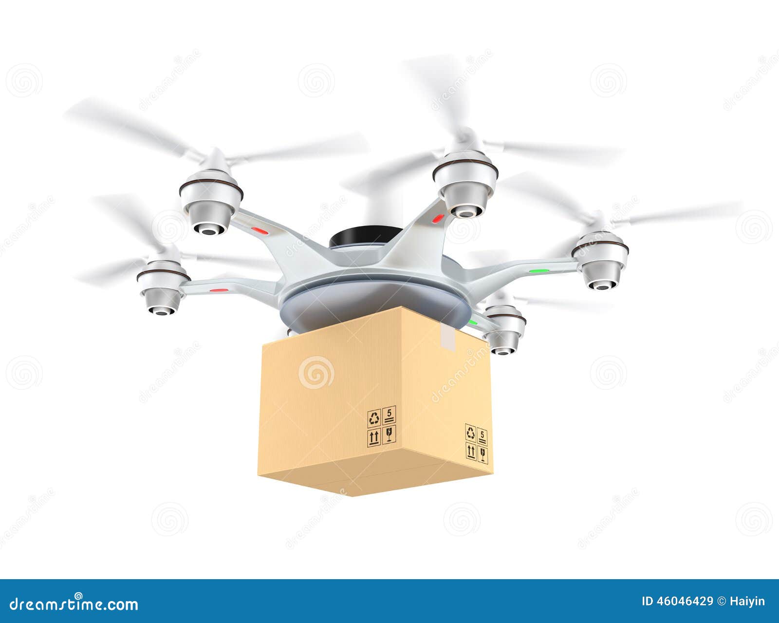 Drone With A Delivery Box Package Stock Photography | CartoonDealer.com ...