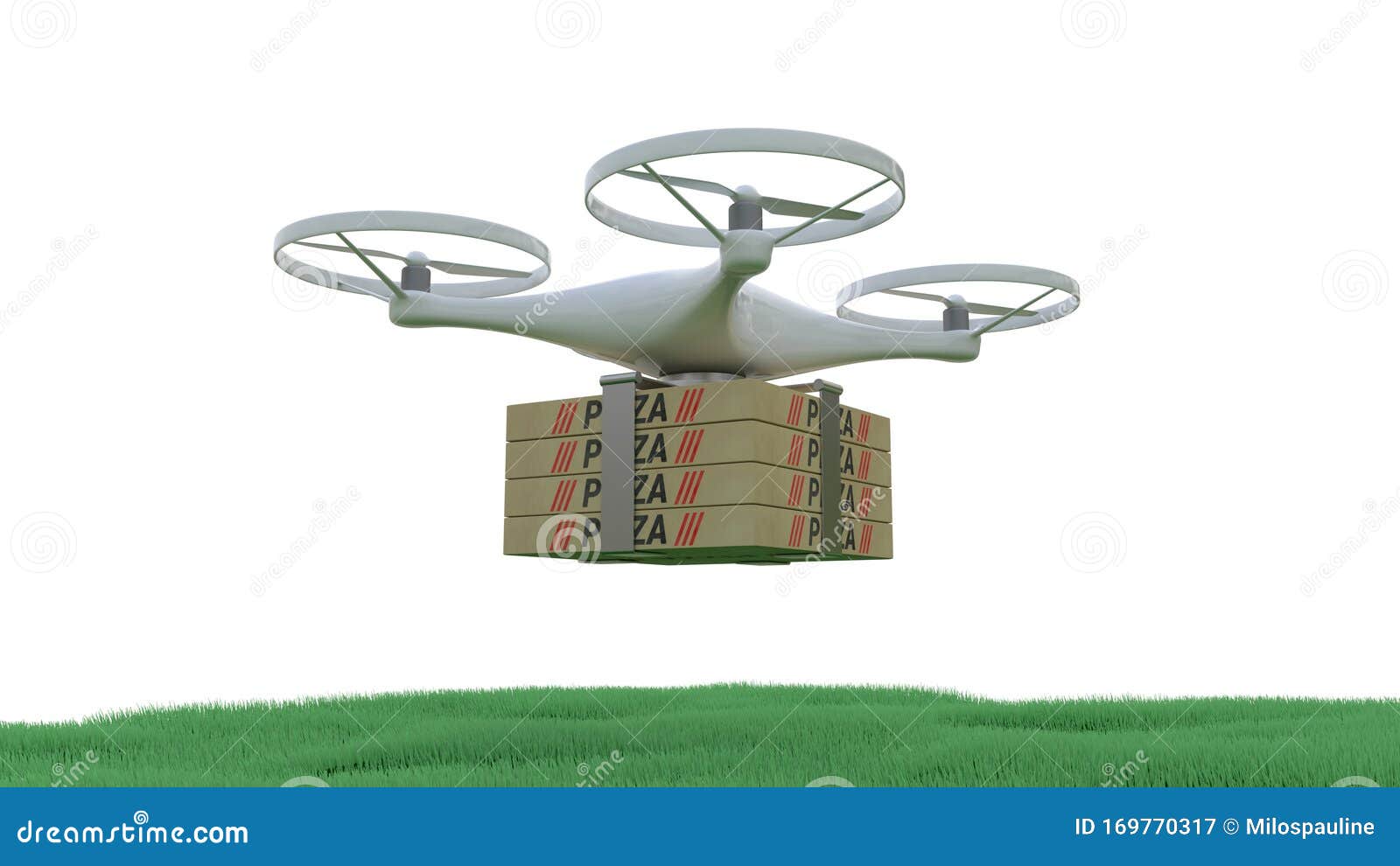 Hexacopter Carrying Cargo Flying In The Sunset Sky Royalty-Free Stock ...