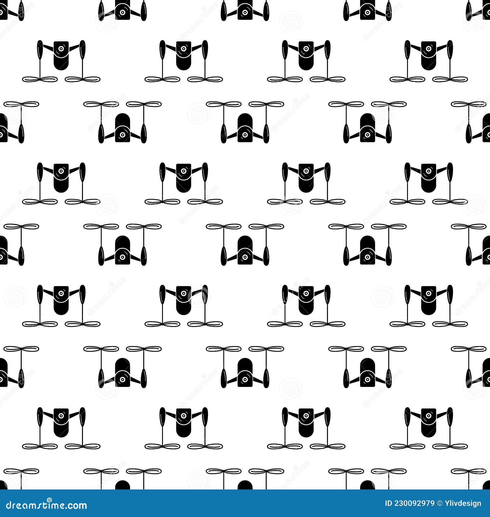 Drone Double Copter Pattern Seamless Vector Stock Vector - Illustration ...