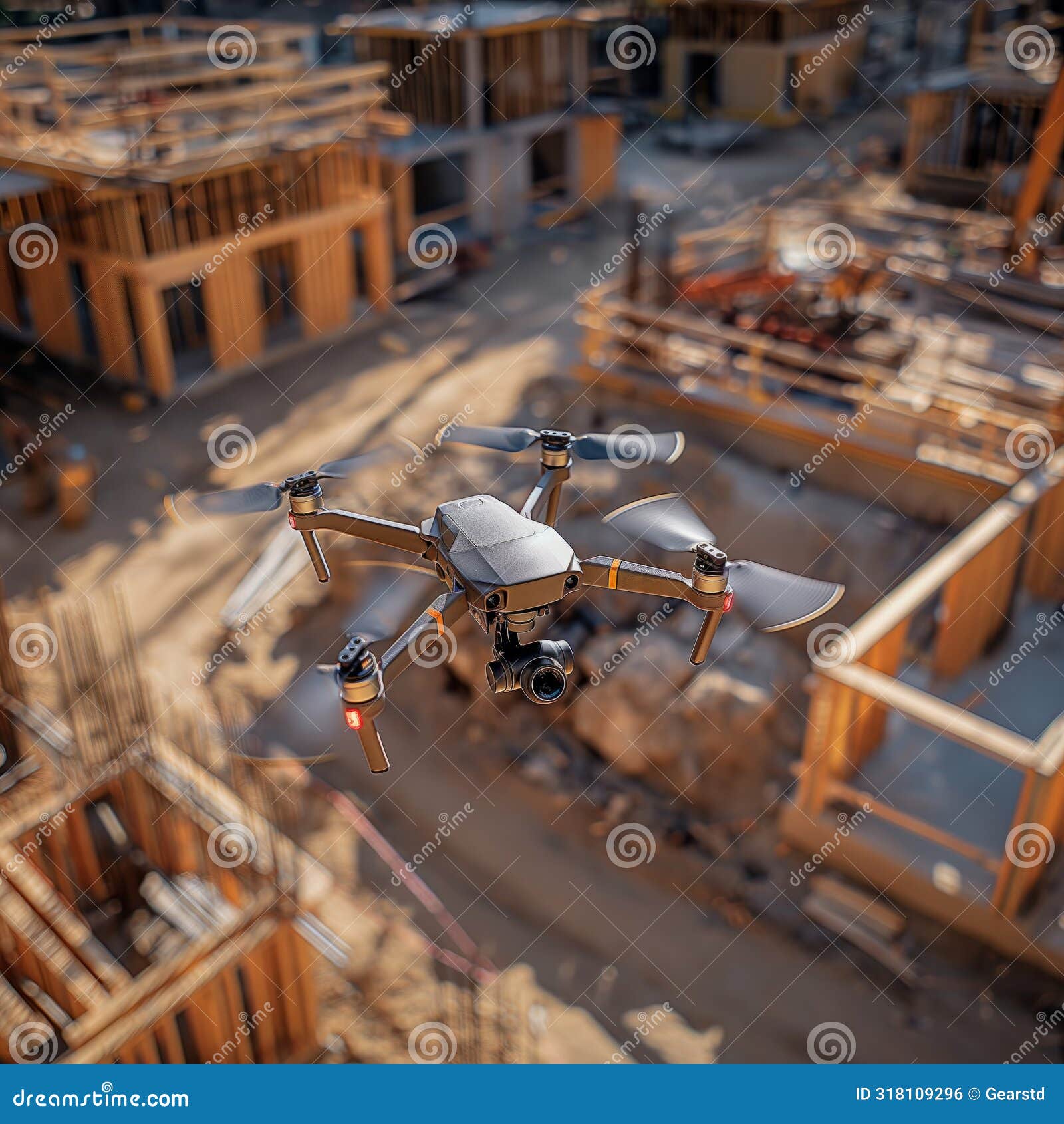 Advanced Drone Technology in Construction Stock Photo - Image of ...