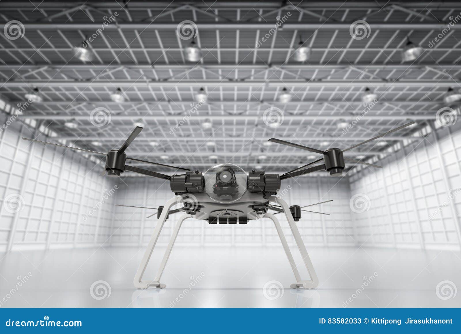 Drone in factory stock illustration. Illustration of blade - 83582033