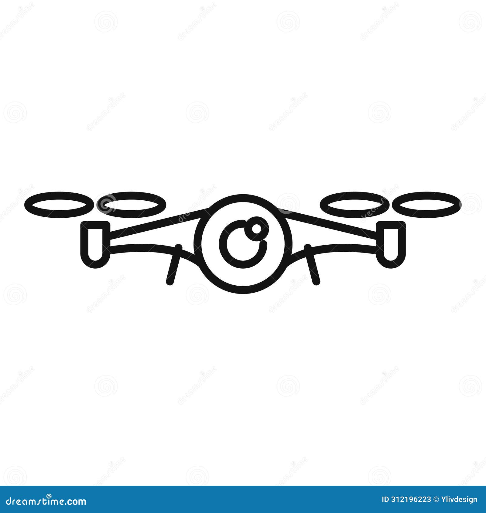 Drone Filming Icon Outline Vector. Aero Filming Operator Stock Vector ...