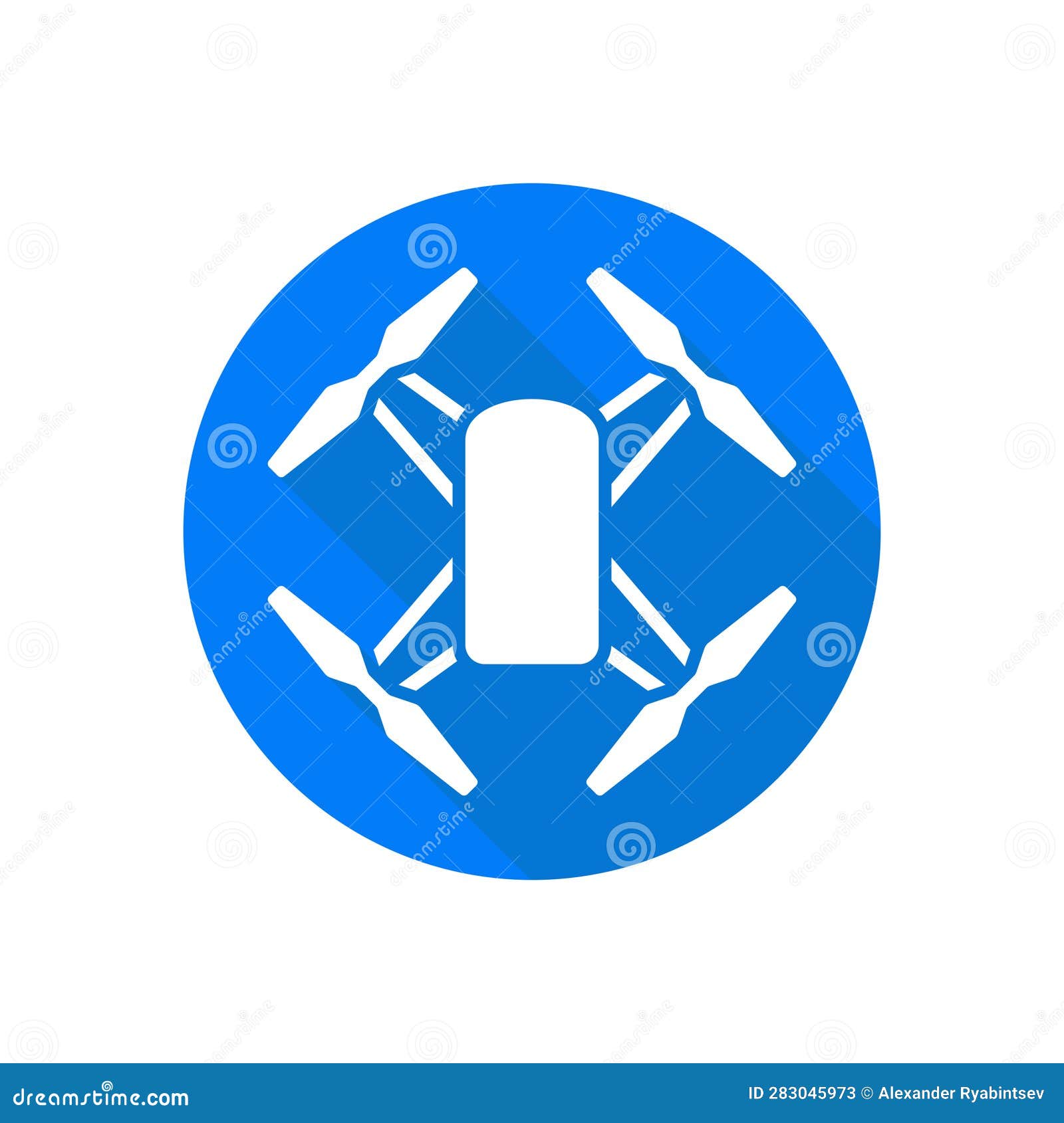 Drone Flat Style Vector Icon. Quadcopter Illustration. Stock Vector - Illustration of graphic ...