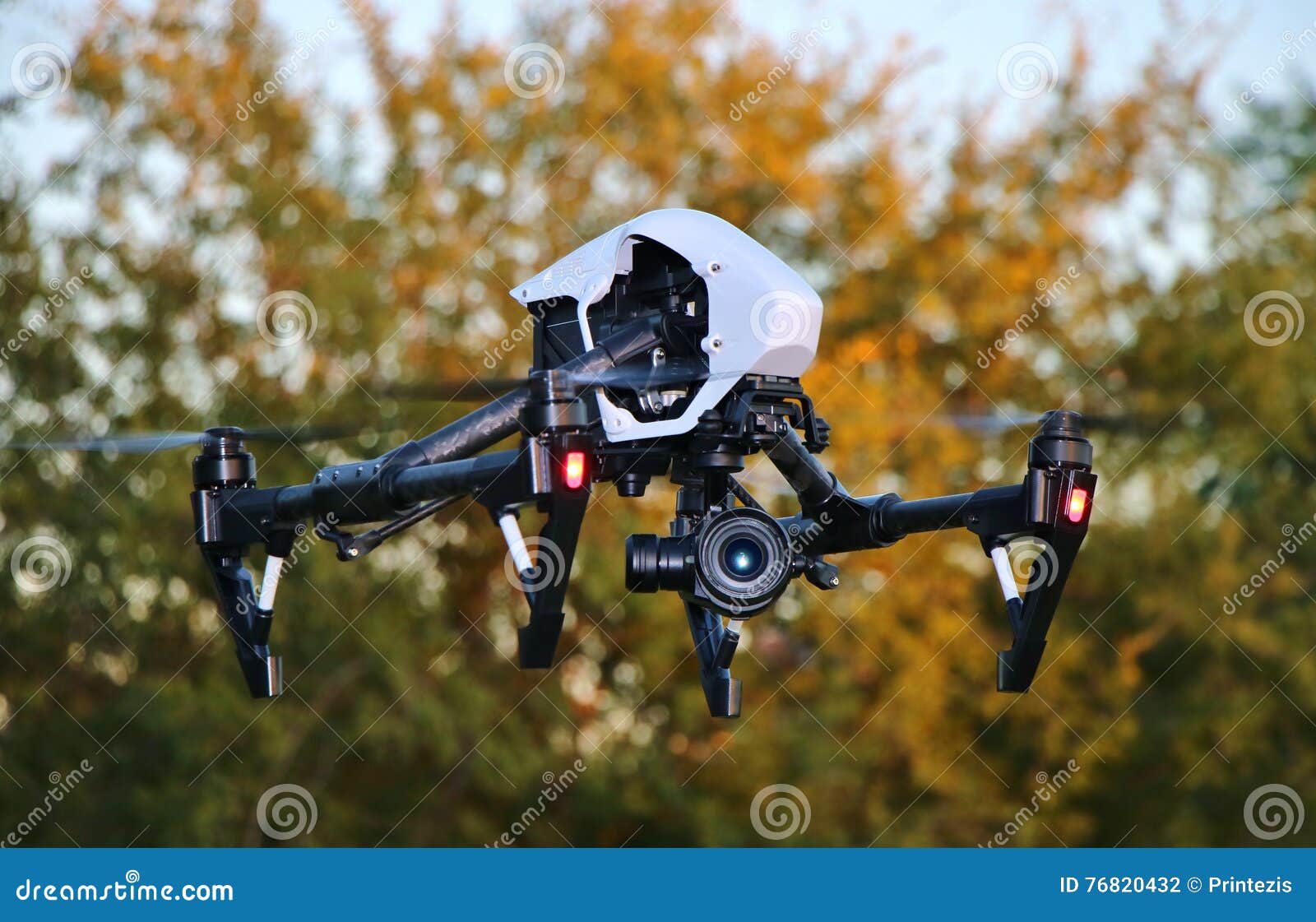 DRONE in Flight - Professional High Tech Camera UAV / UAS Stock Photo ...