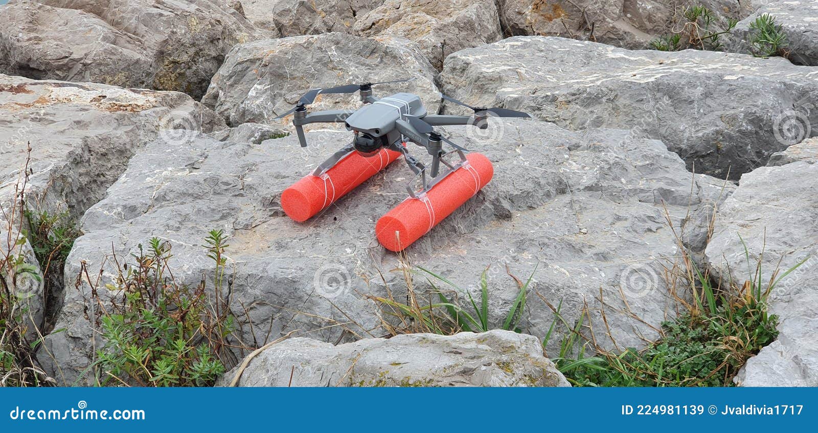 Drone with Float Turned into a Hydro Plane Stock Image - Image of ...