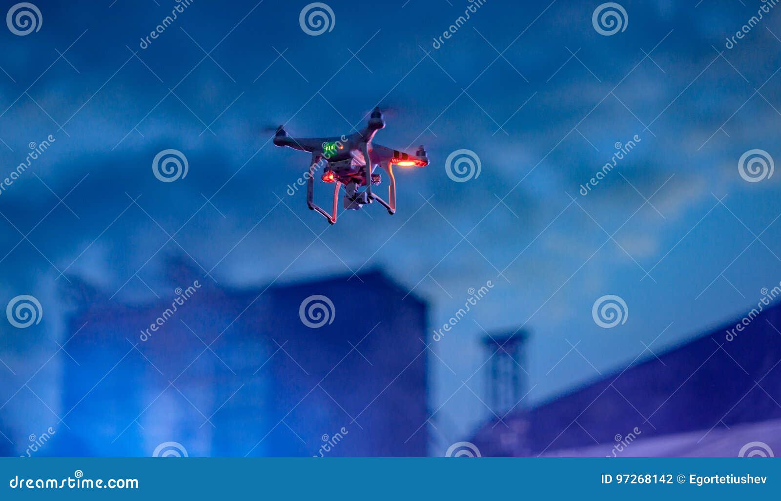 Drone Fly at High Speed on a Sky Stock Photo - Image of technology ...
