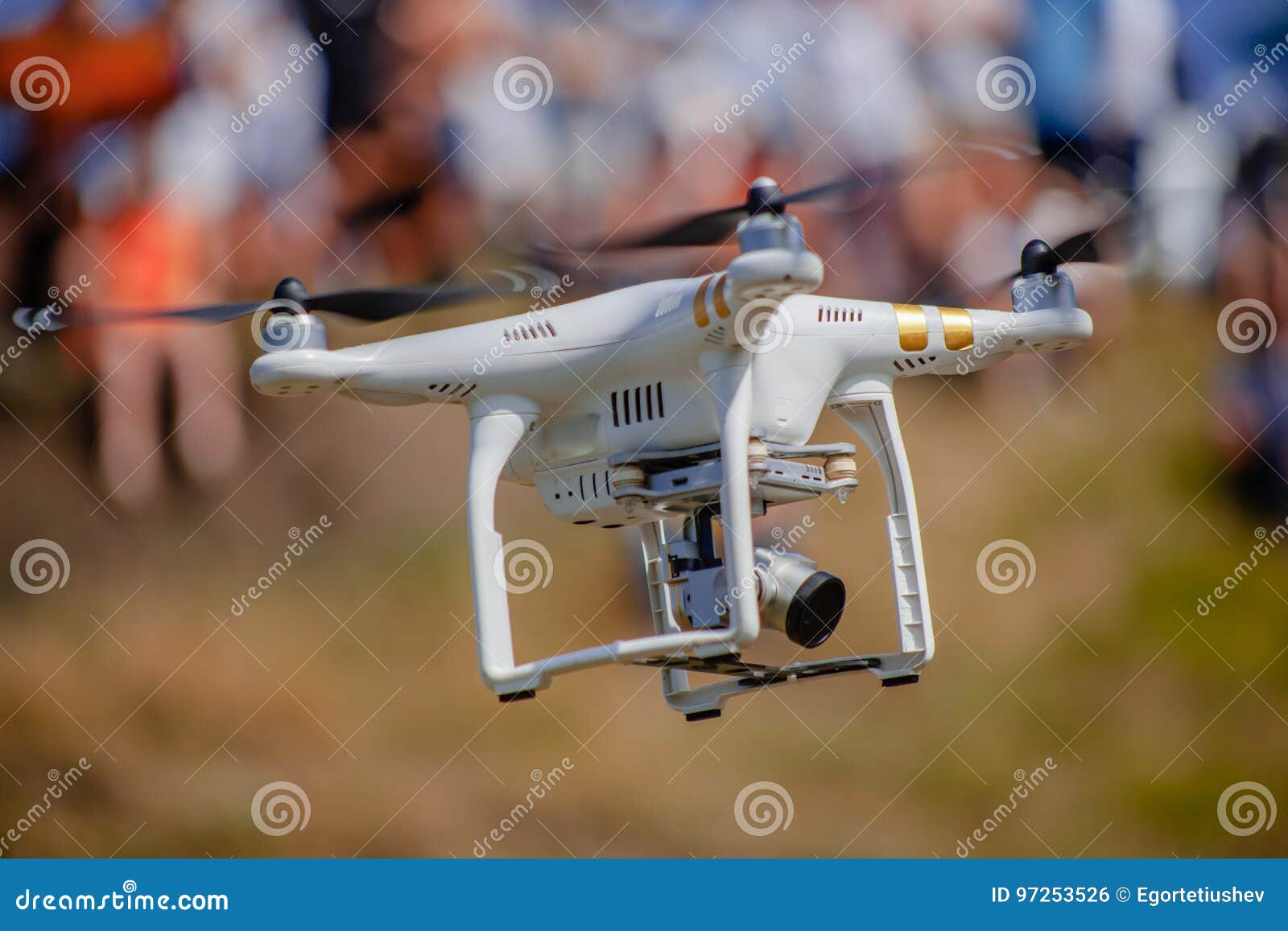 Drone Fly at High Speed on a Sky Stock Photo - Image of modern, drone ...