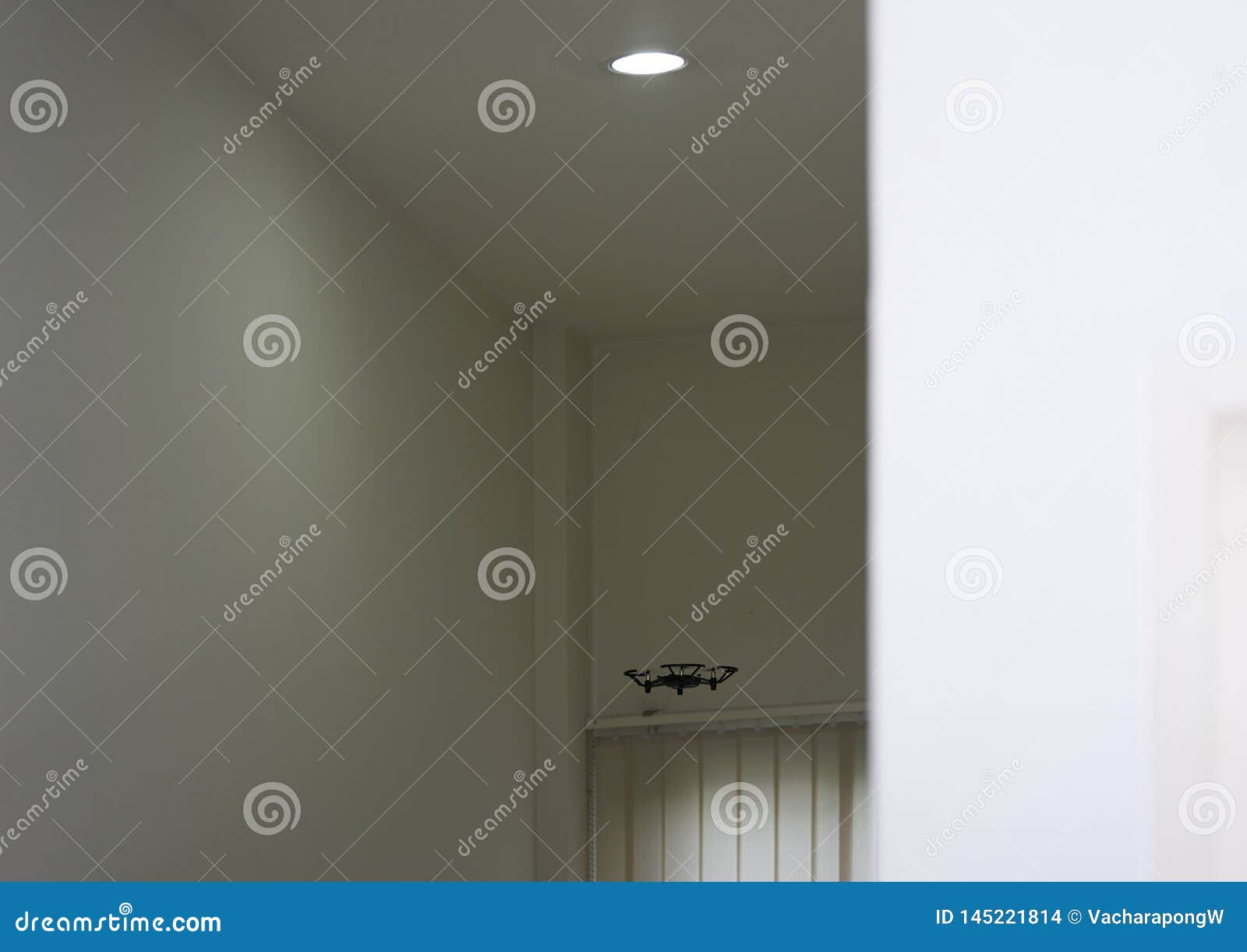 Drone Fly in Room Near Ceiling Stock Photo - Image of equipment ...
