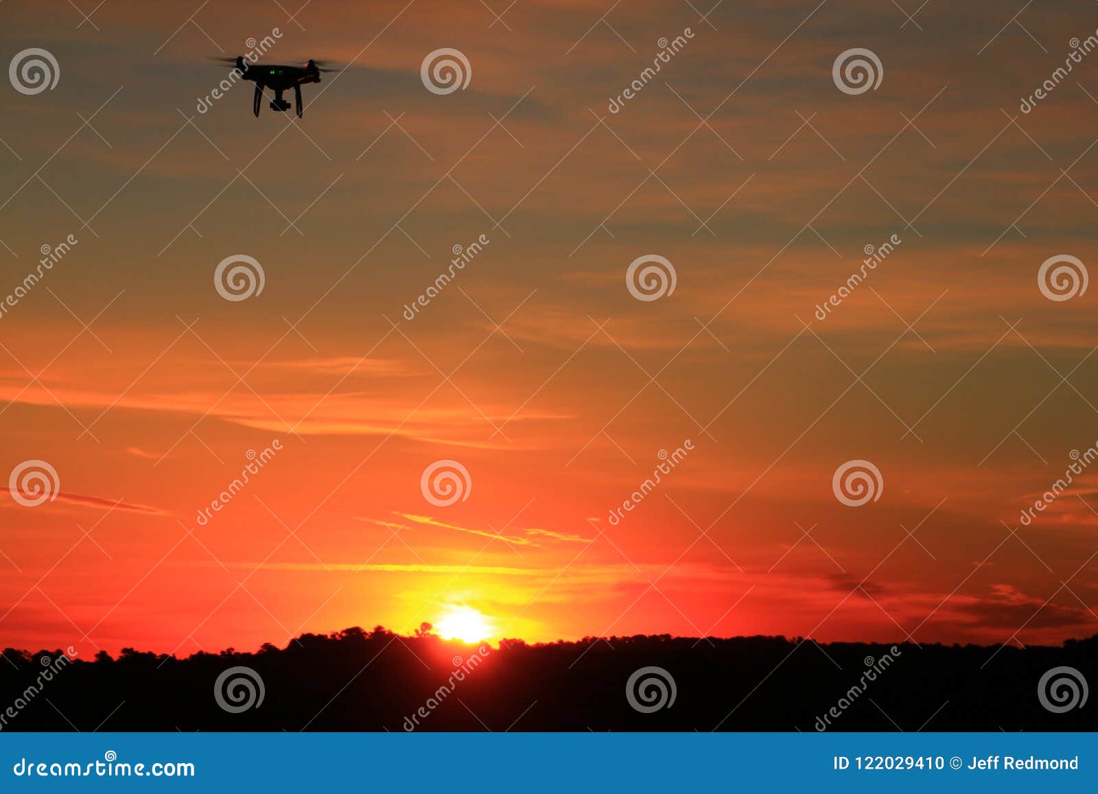 Drone Flying Above the Sunset Stock Photo - Image of colorado, hovering ...