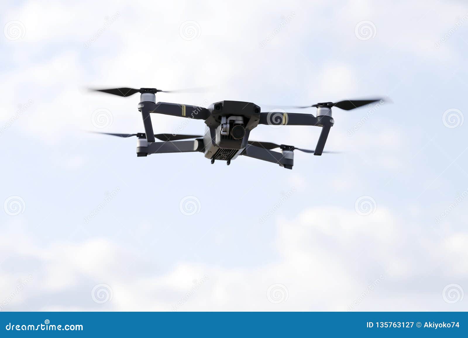 Drone flying in air stock image. Image of flight, helicopter - 135763127