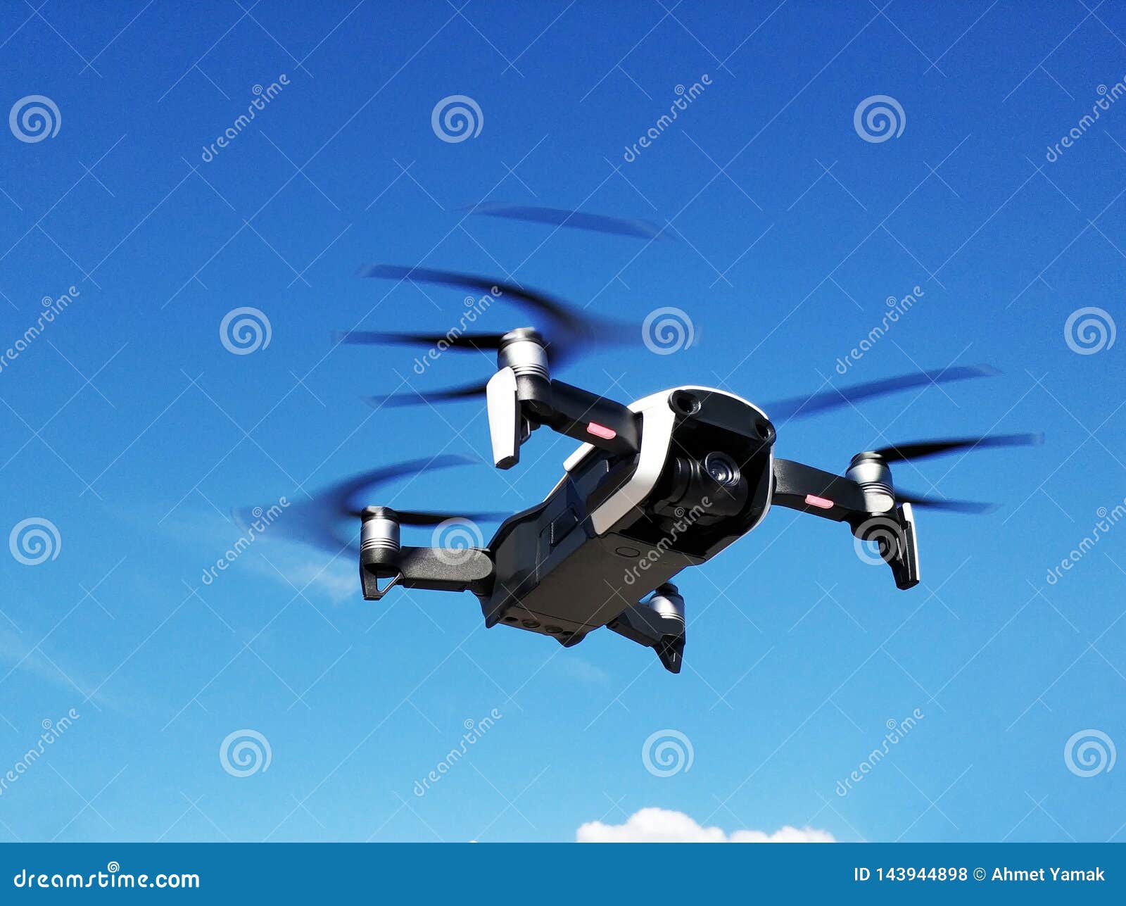 Drone flying in the sky stock photo. Image of aerial - 143944898