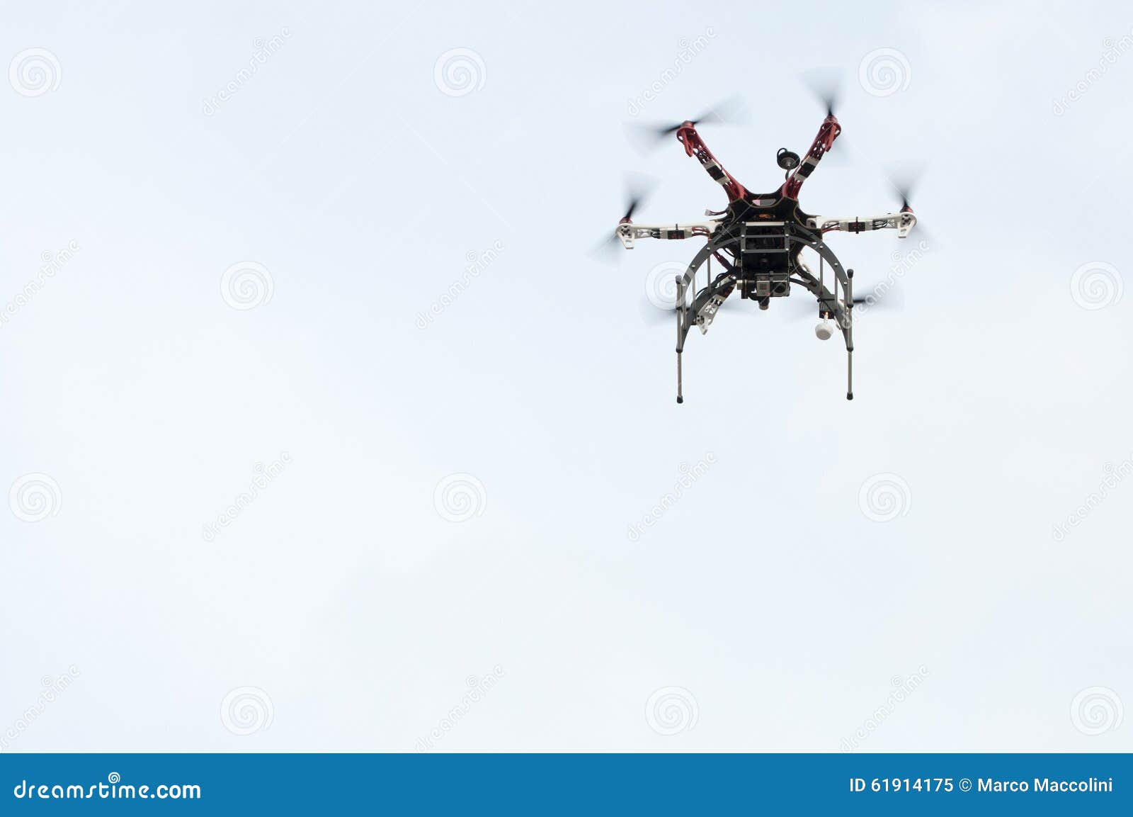Drone Flying High in the Sky Stock Image - Image of rotor, video: 61914175