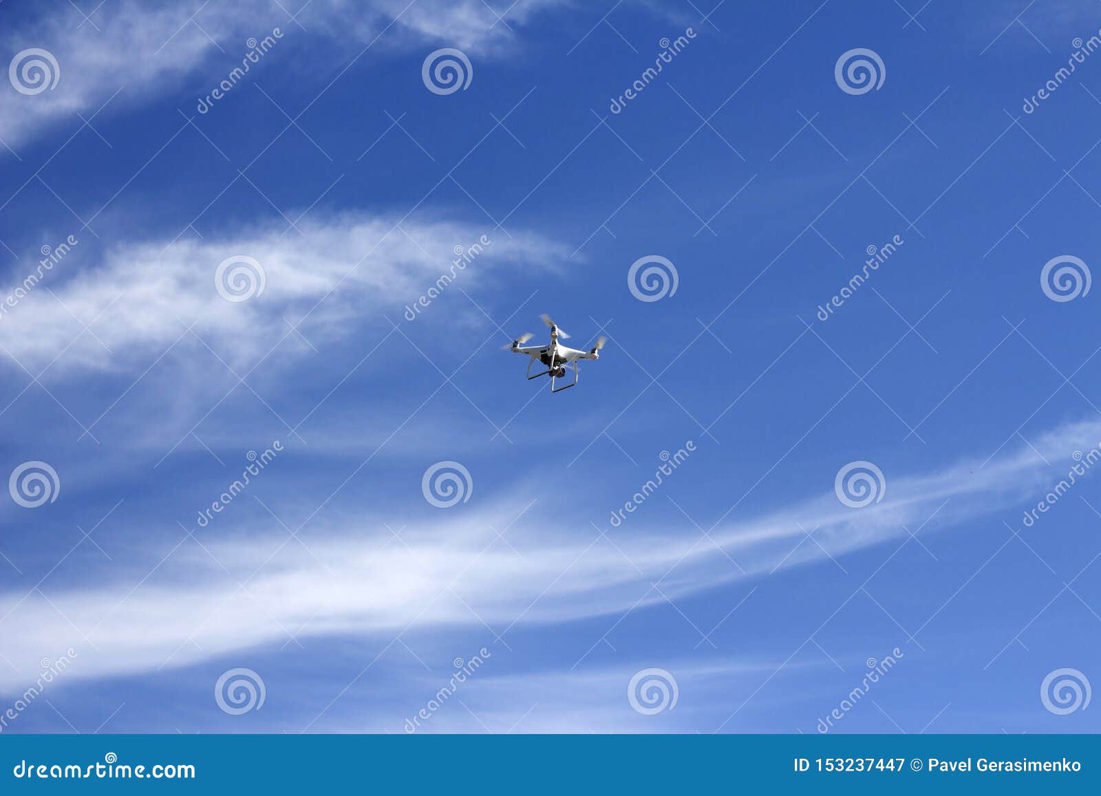 Drone flying over the sky stock image. Image of flight - 153237447