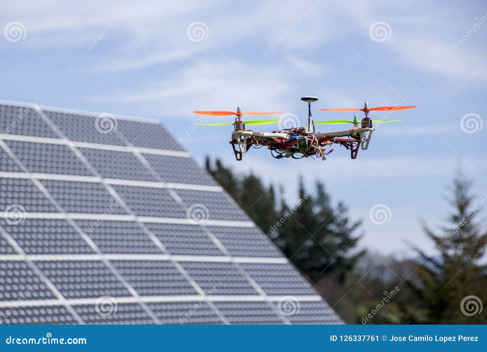 Drone Flying Over Solar Panel Stock Image - Image of solar, panel ...